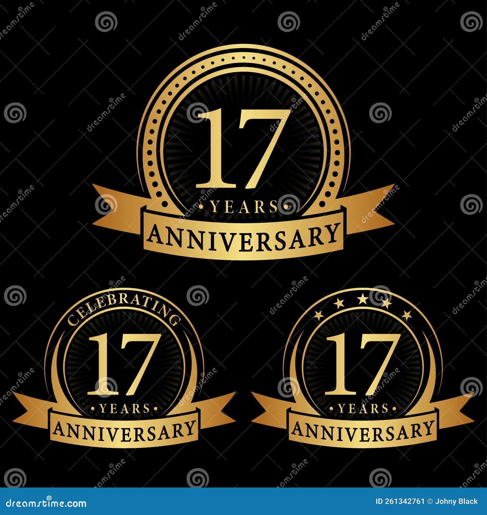 17 Years Anniversary Celebration Logotype. 17th Anniversary Logo ...