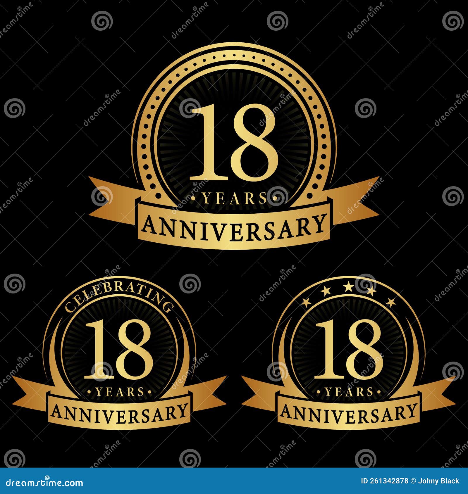 18 Years Anniversary Celebration Logotype. 18th Anniversary Logo ...