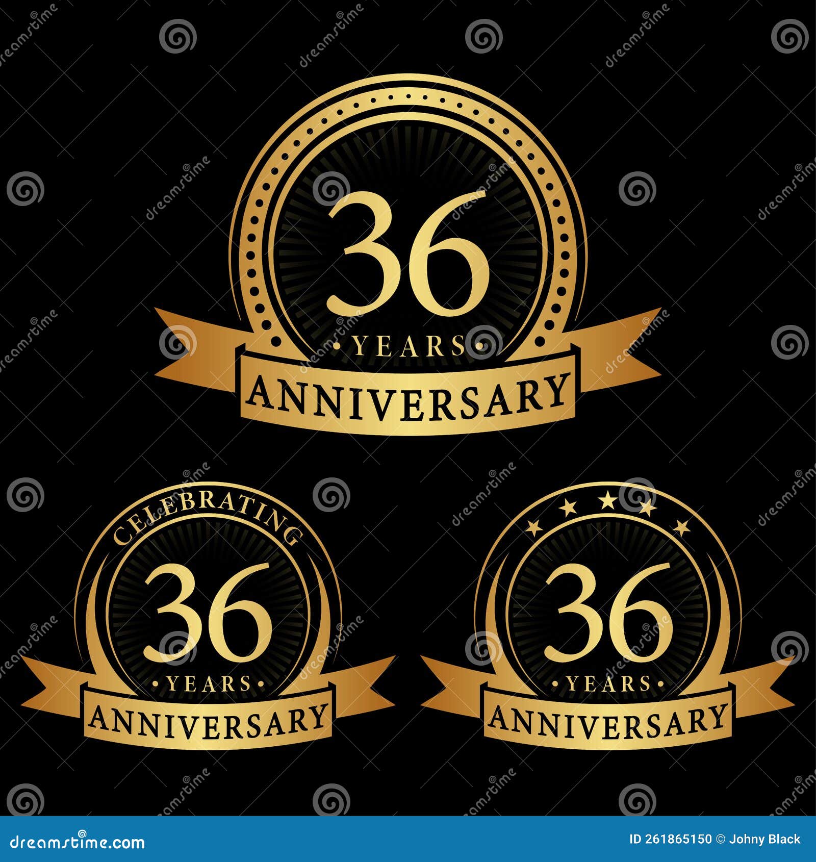 36 Years Anniversary Celebration Logotype. 36th Anniversary Logo ...