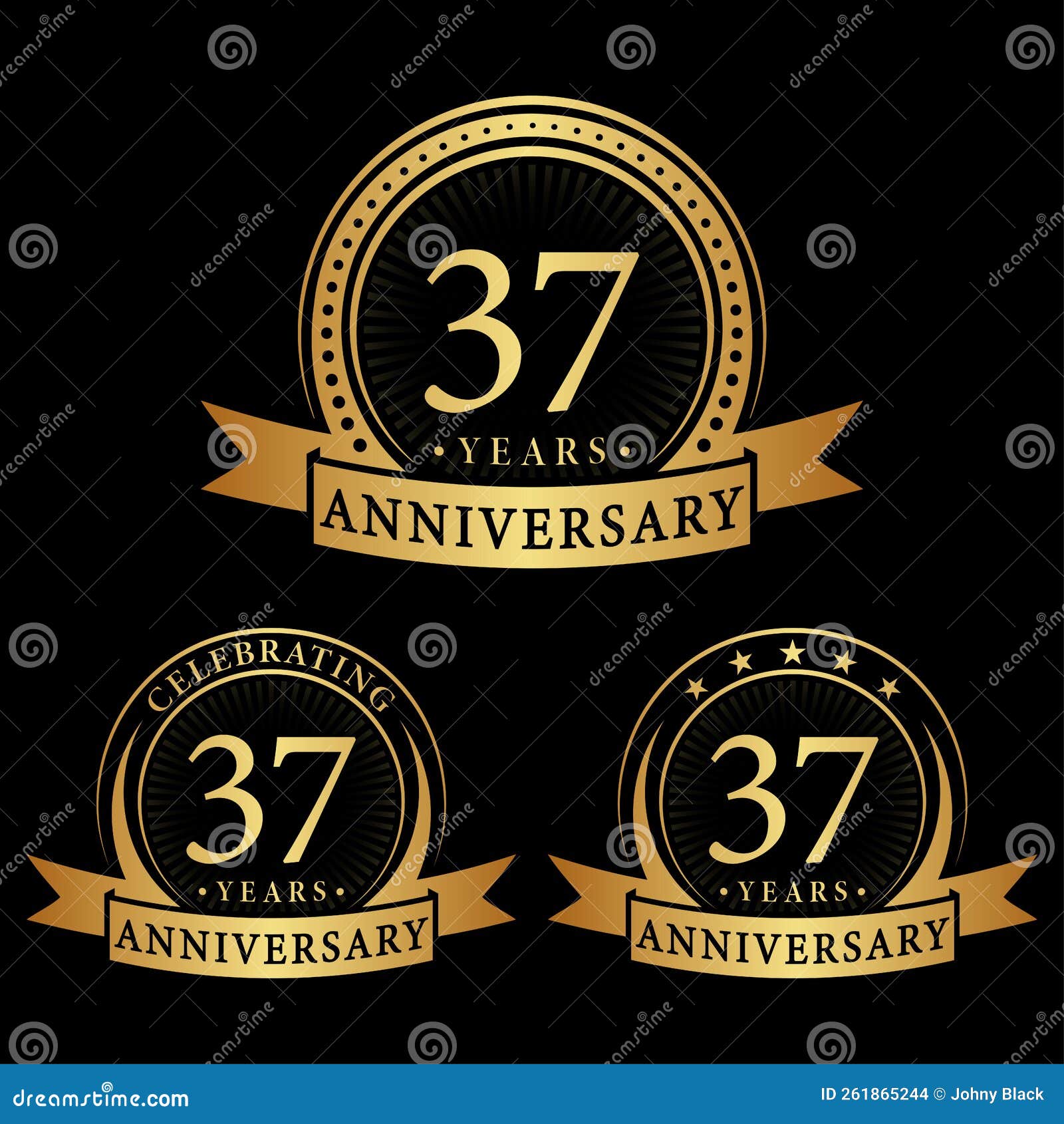 37 Years Anniversary Celebration Logotype. 37th Anniversary Logo ...