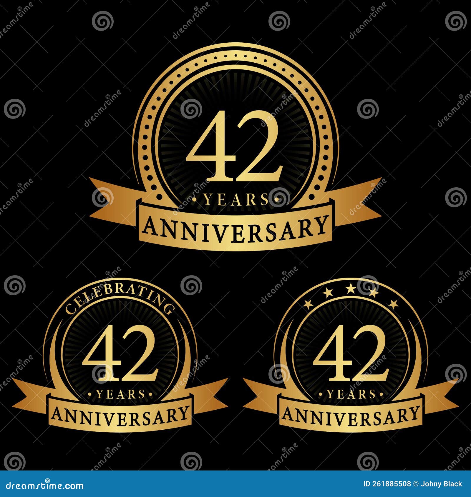 42 Years Anniversary Celebration Logotype. 42nd Anniversary Logo ...