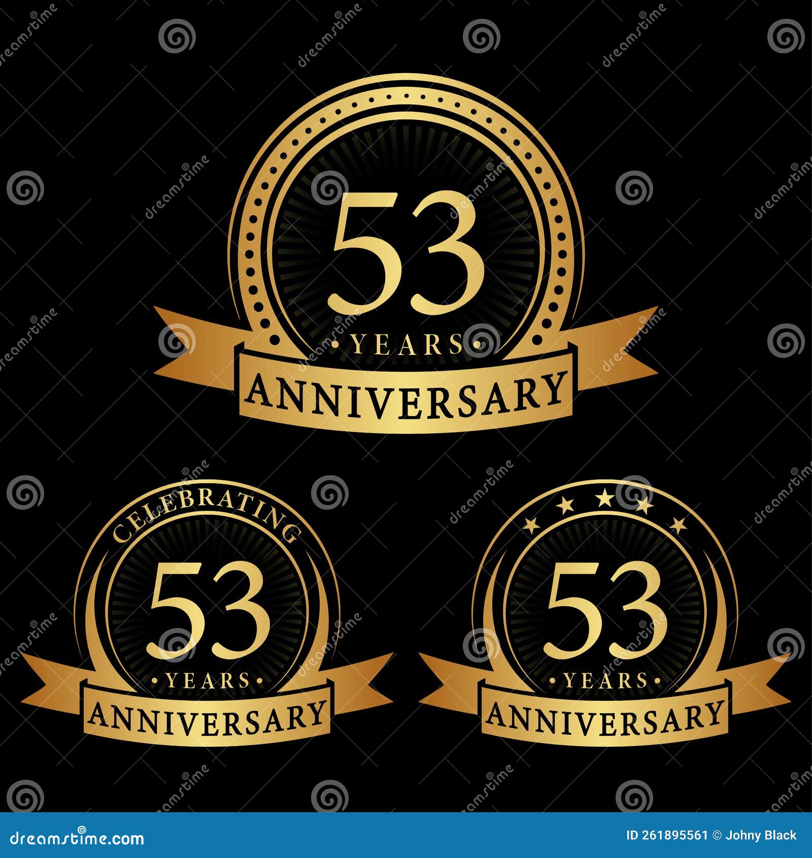 53 Years Anniversary Celebration Logotype. 53rd Anniversary Logo ...
