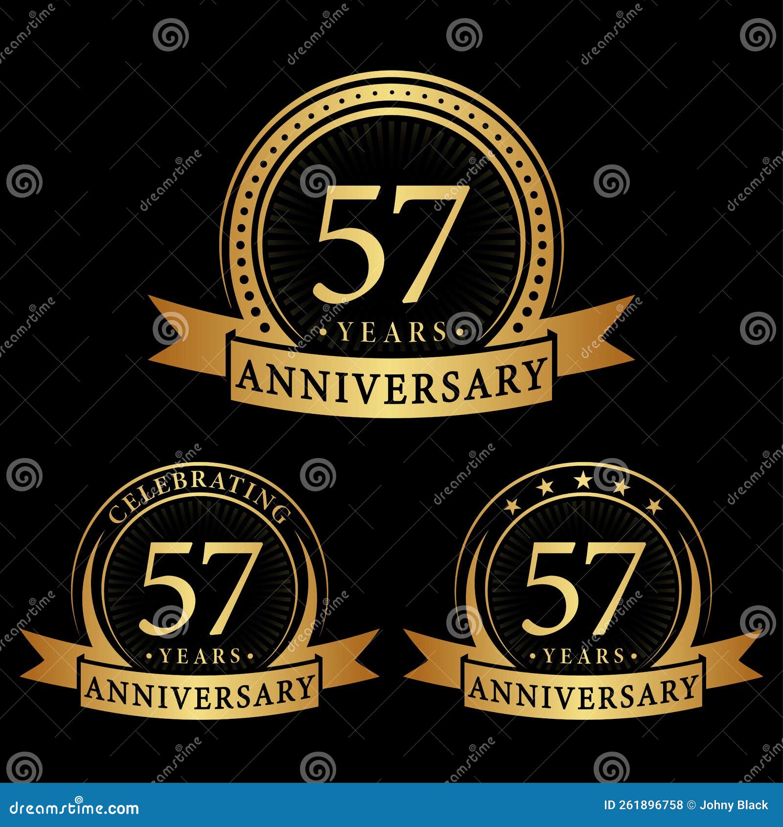 57 Years Anniversary Celebration Logotype. 57th Anniversary Logo ...