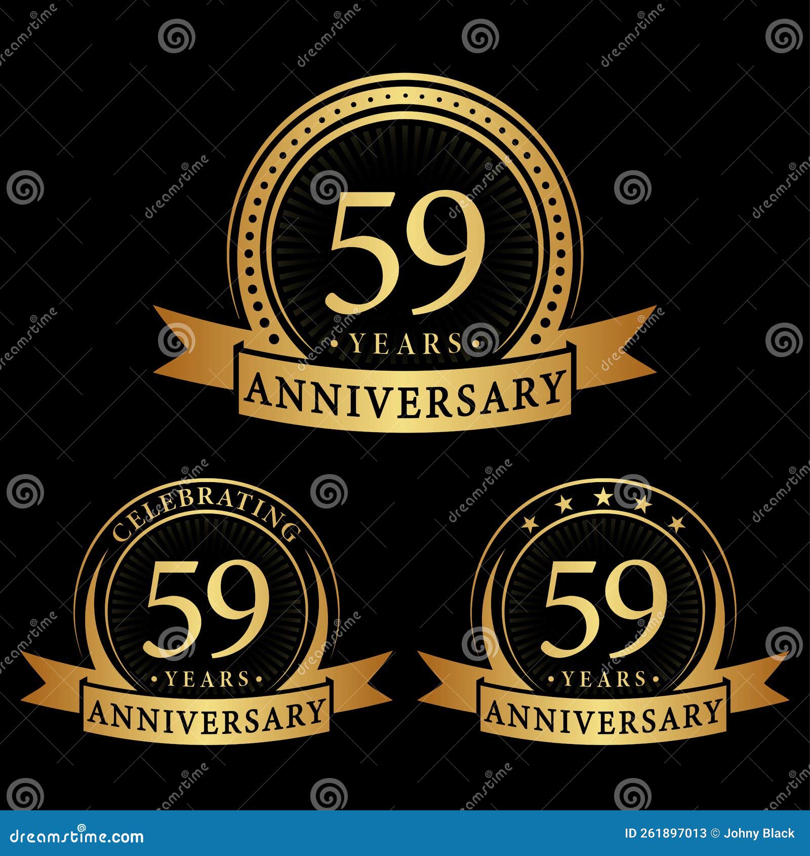59 Years Anniversary Celebration Logotype. 59th Anniversary Logo ...