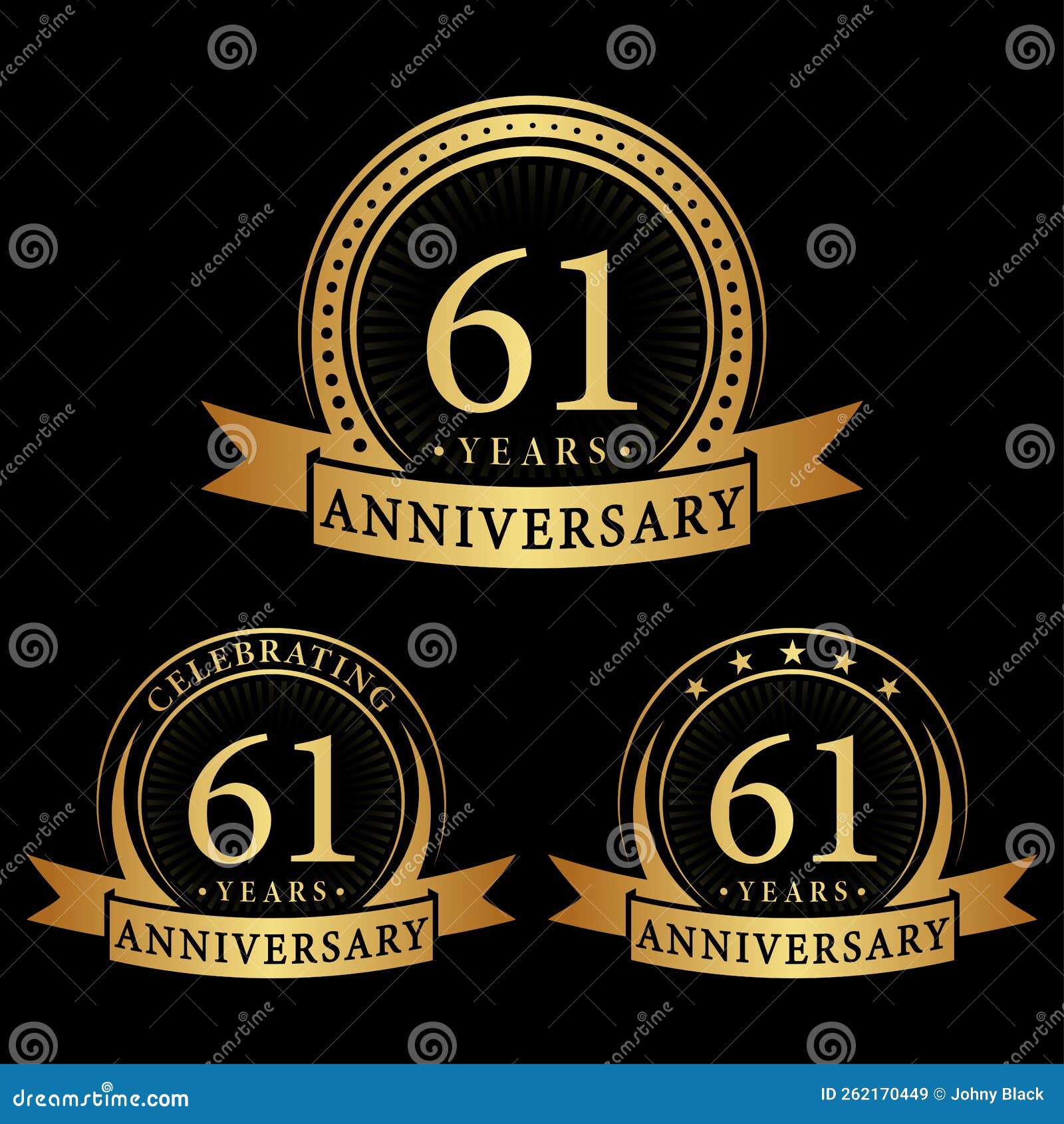 61 Years Anniversary Celebration Logotype. 61st Anniversary Logo ...
