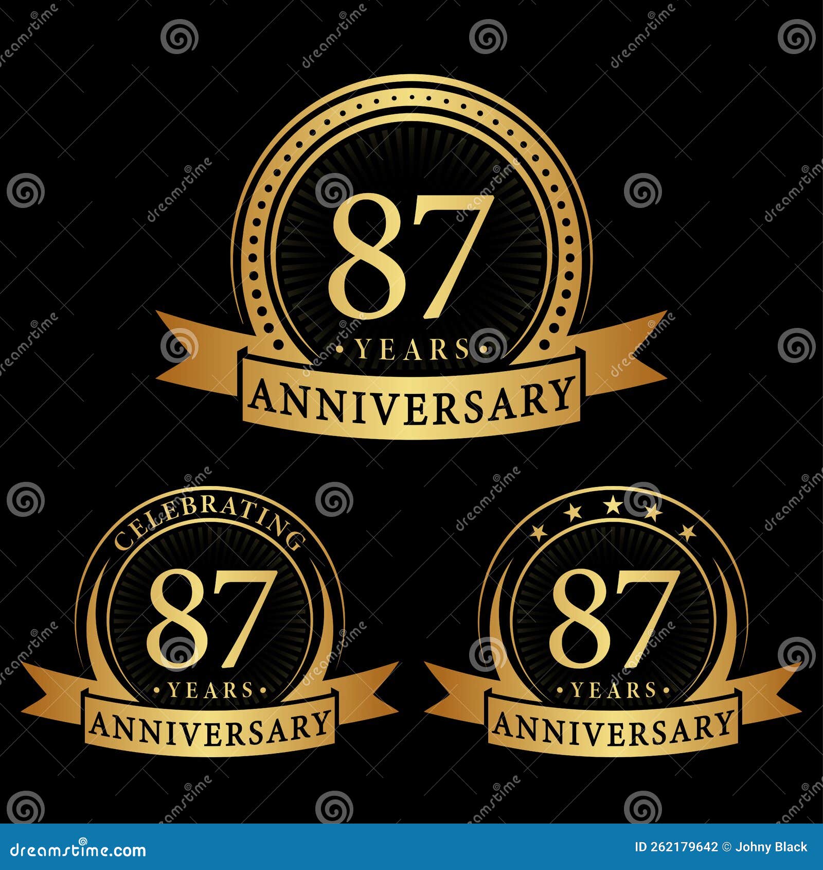 87 Years Anniversary Celebration Logotype. 87th Anniversary Logo ...