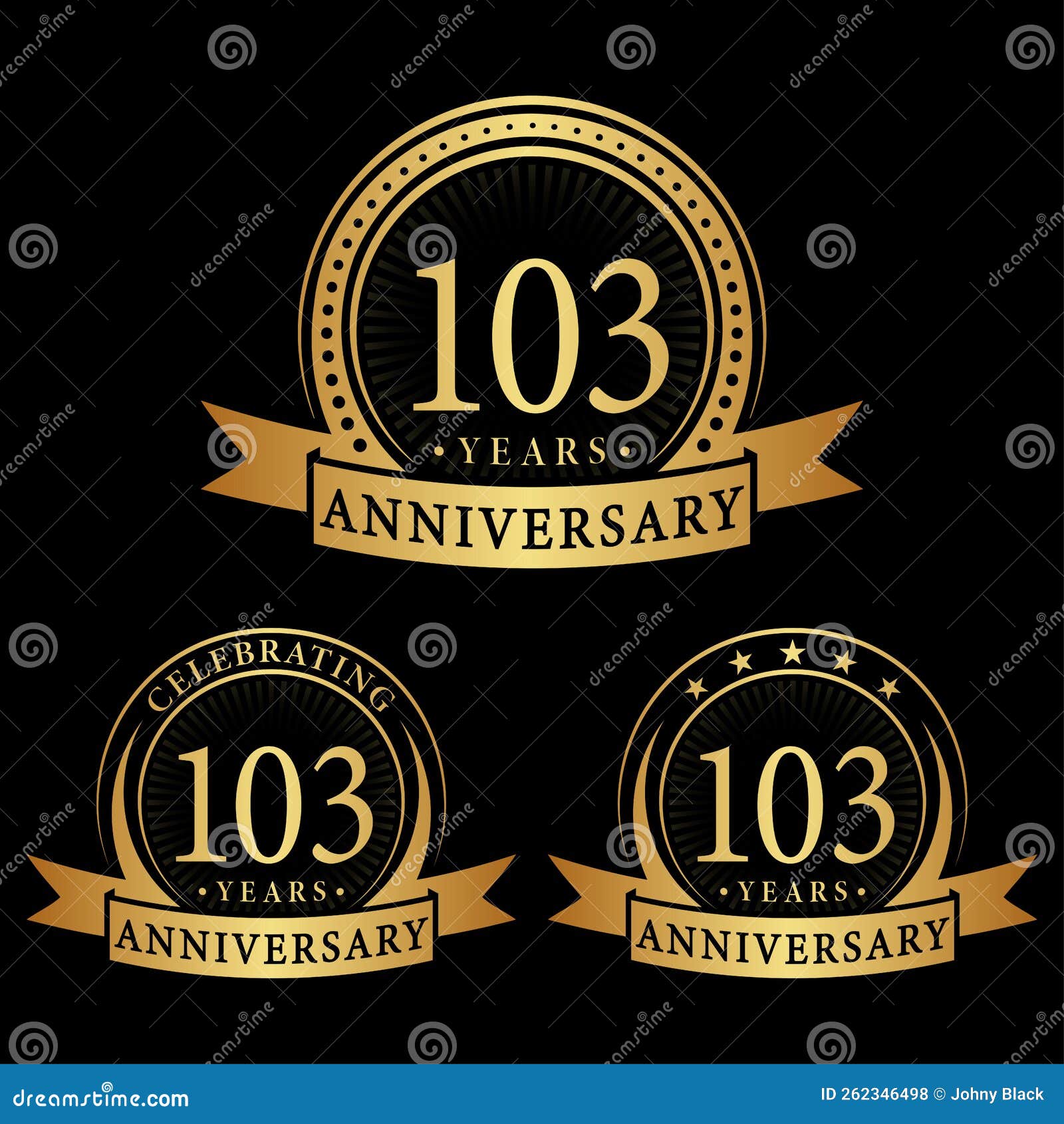 103 Years Anniversary Celebration Logotype. 103rd Anniversary Logo ...