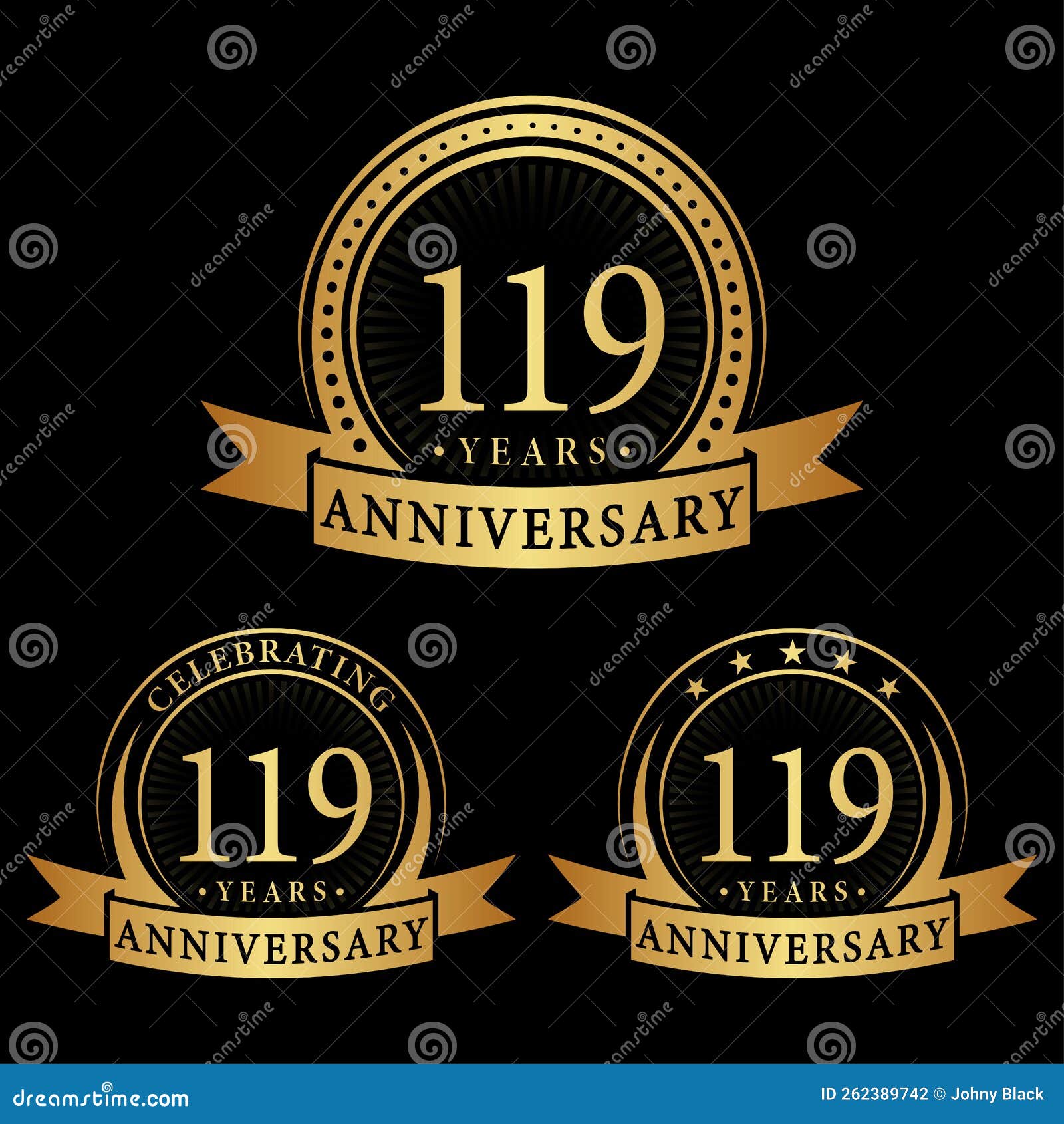 119 Years Anniversary Celebration Logotype. 119th Anniversary Logo ...