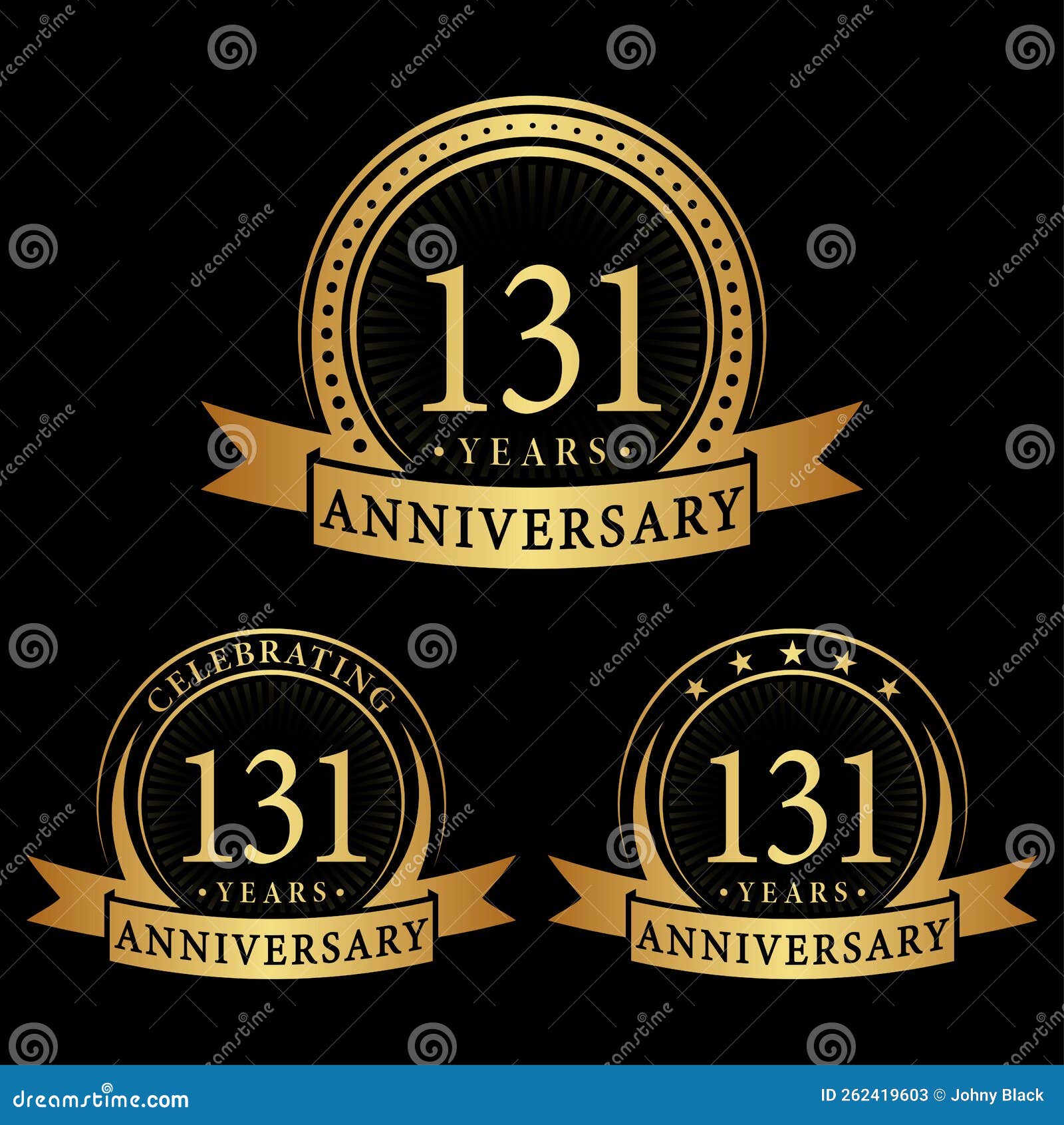 131 Years Anniversary Celebration Logotype. 131st Anniversary Logo ...