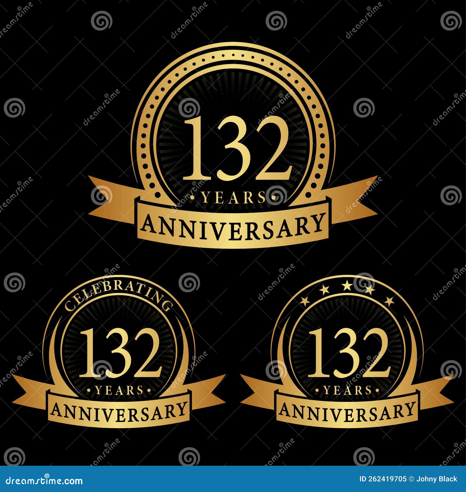 132 Years Anniversary Celebration Logotype. 132nd Anniversary Logo ...