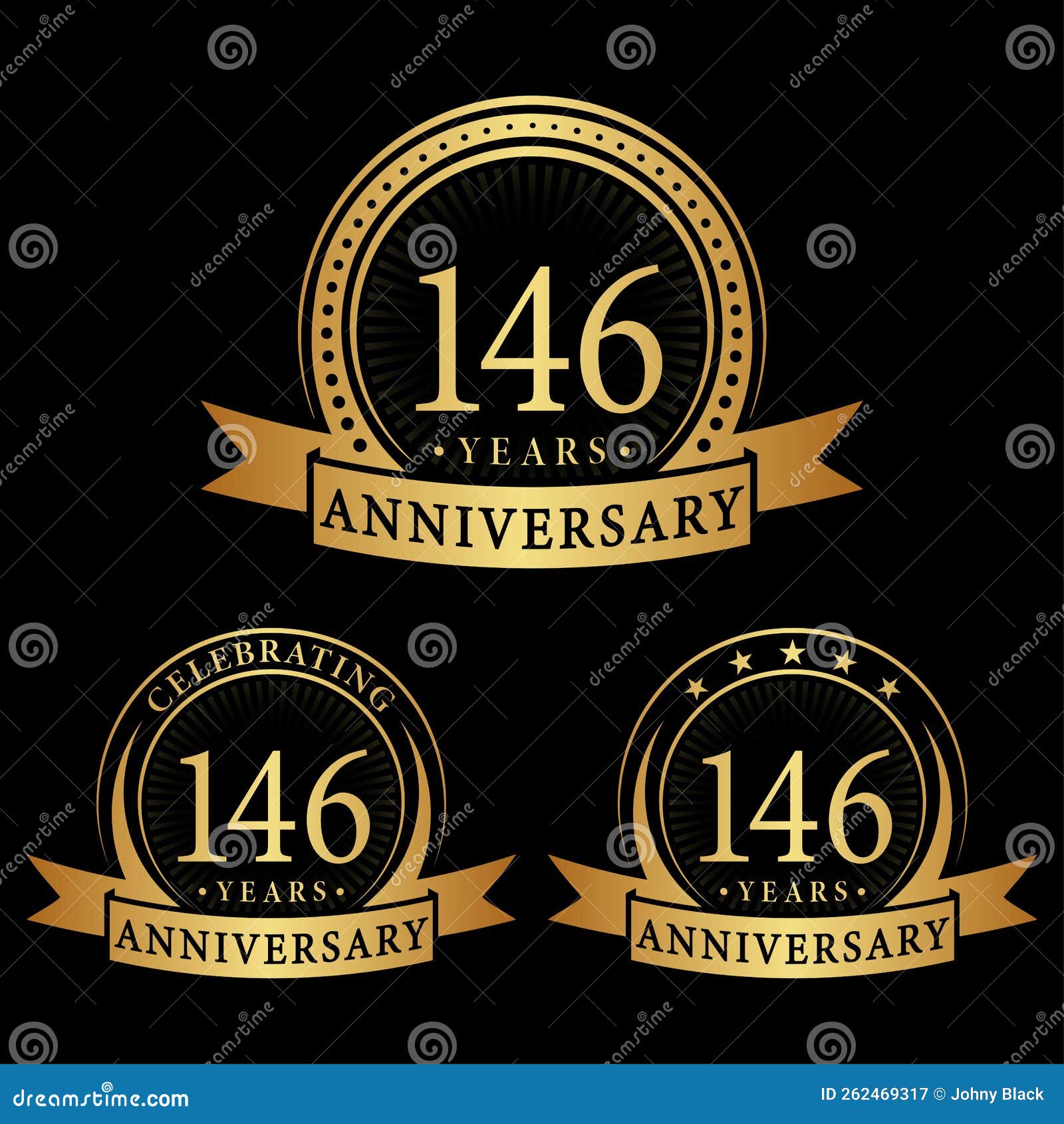 146 Years Anniversary Celebration Logotype. 146th Anniversary Logo ...