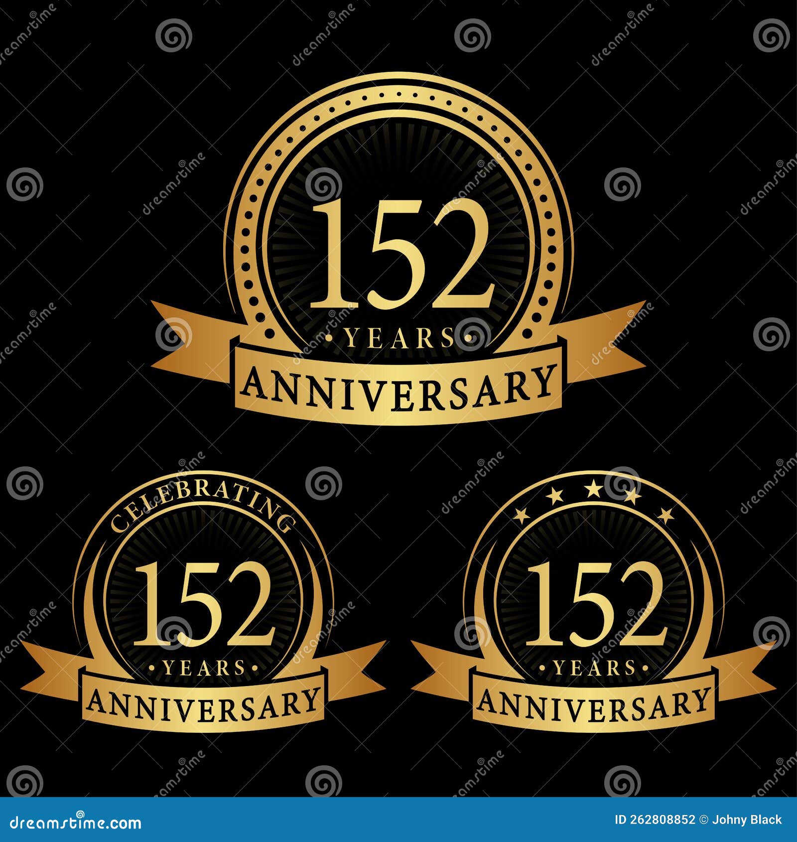 152 Years Anniversary Celebration Logotype. 152nd Anniversary Logo ...