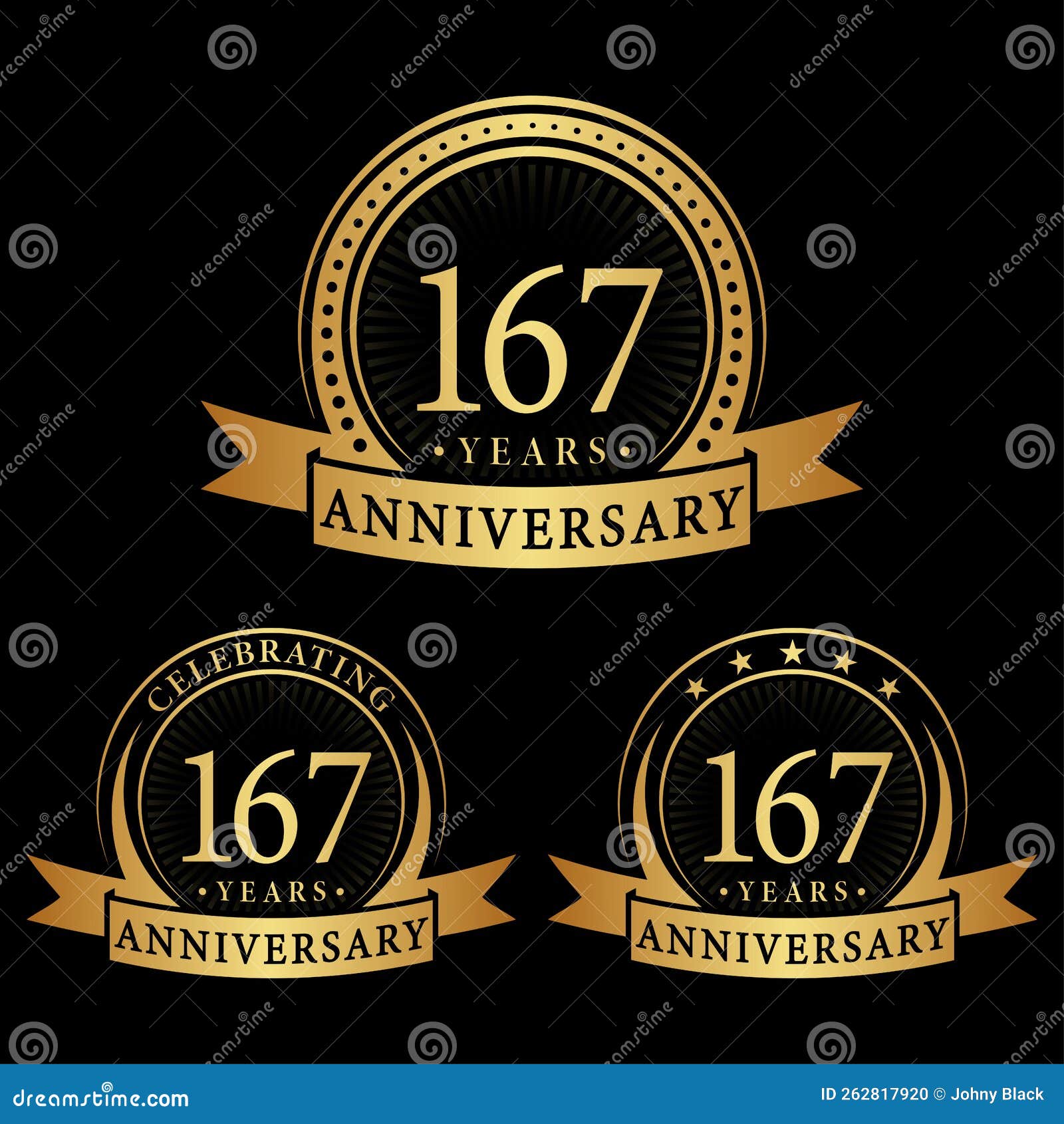 167 Years Anniversary Celebration Logotype. 167th Anniversary Logo ...