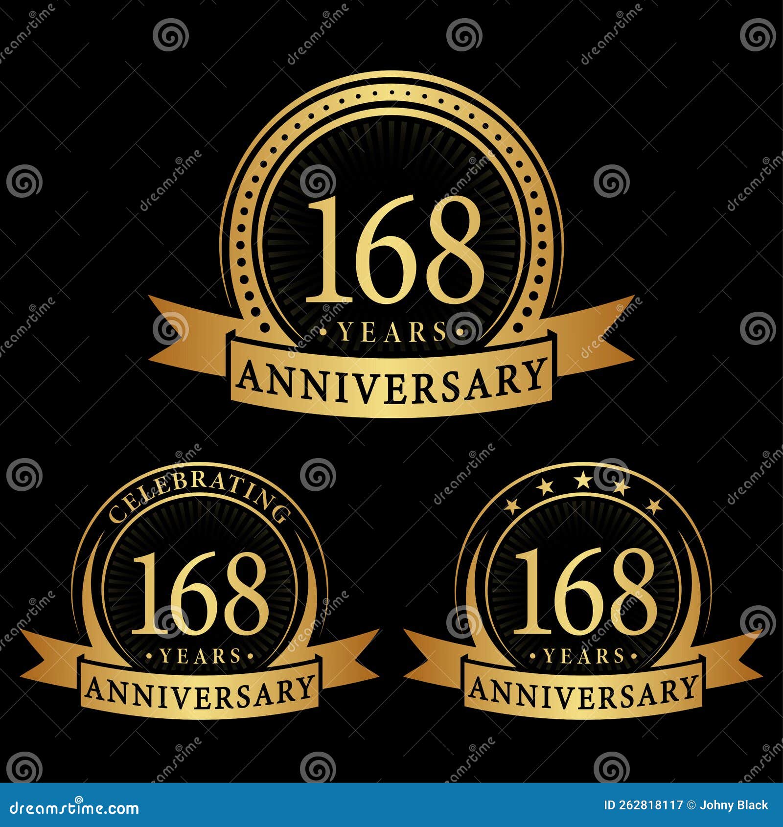 168 Years Anniversary Celebration Logotype. 168th Anniversary Logo ...