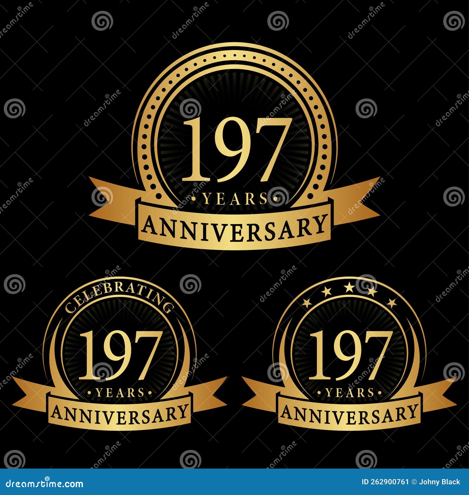 197 Years Anniversary Celebration Logotype. 197th Anniversary Logo ...
