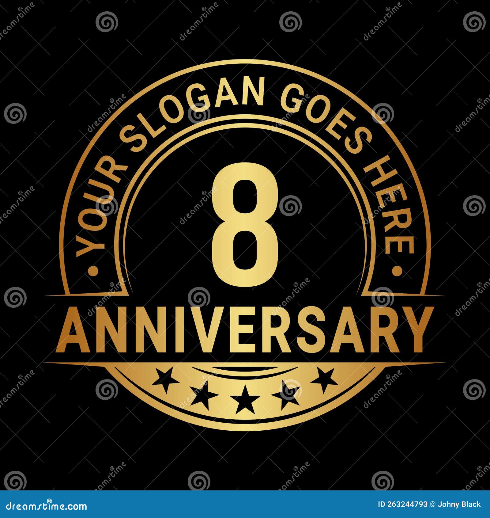 8 Years Anniversary. 8th Anniversary Logo Design Template. Vector and ...