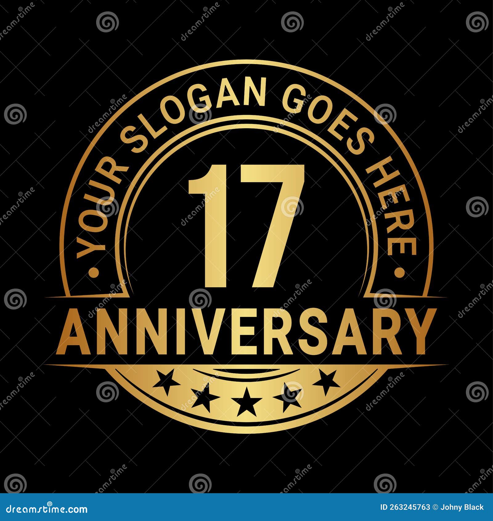 17 Years Anniversary. 17th Anniversary Logo Design Template. Vector and ...