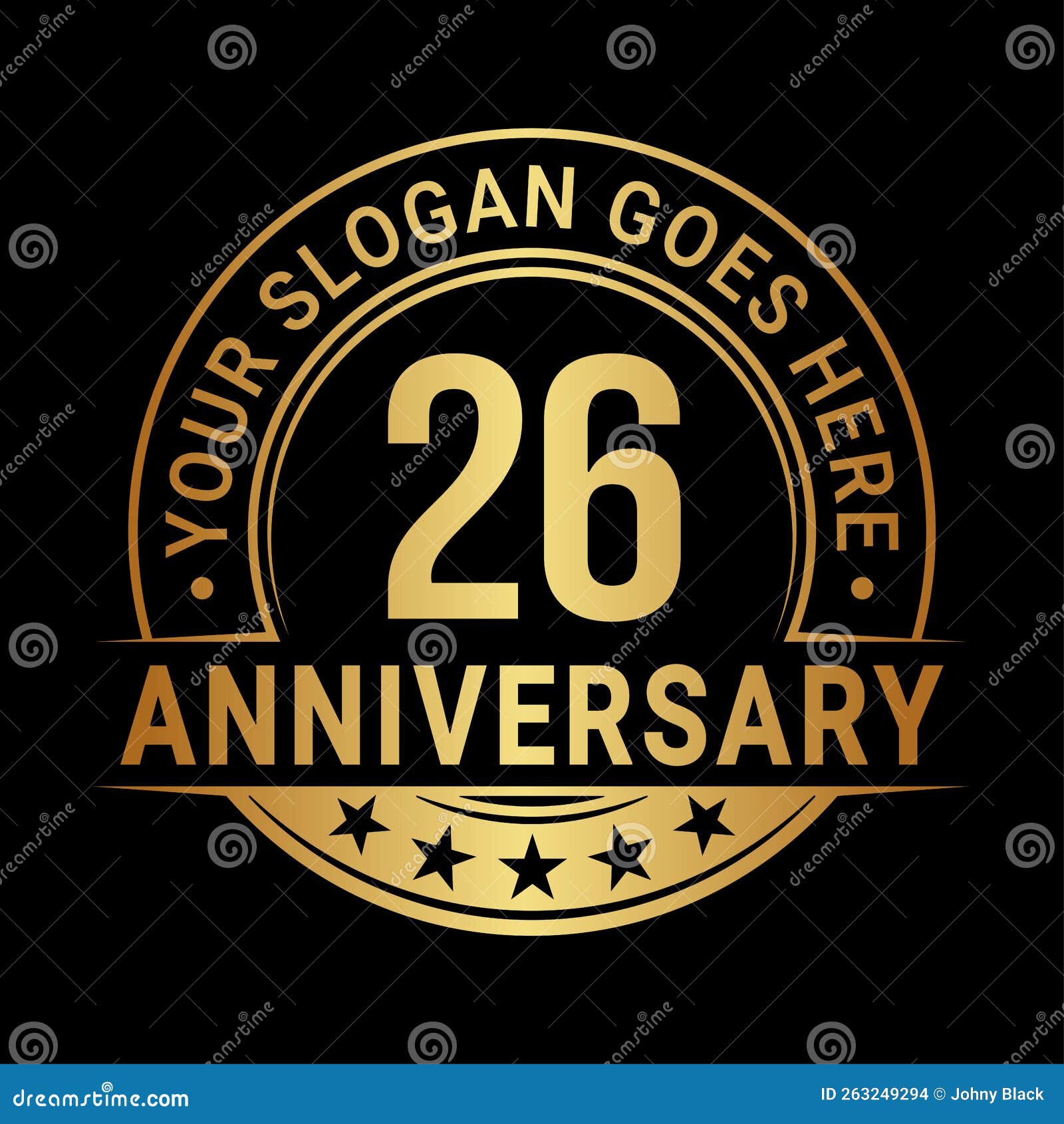 26 Years Anniversary. 26th Anniversary Logo Design Template. Vector and ...