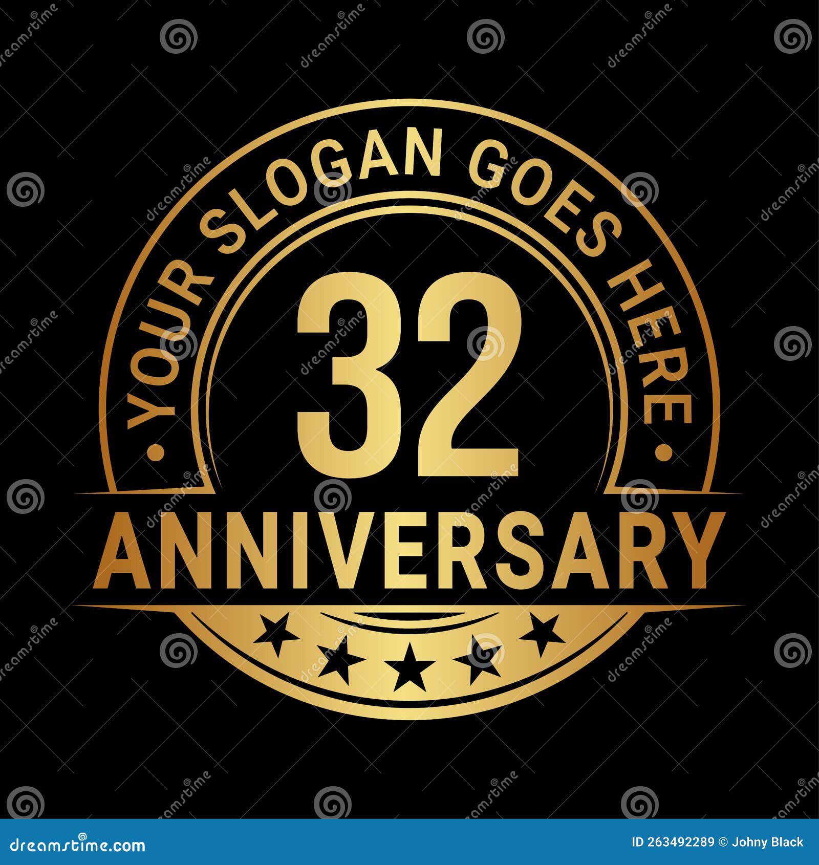 32 Years Anniversary. 32nd Anniversary Logo Design Template. Vector and ...