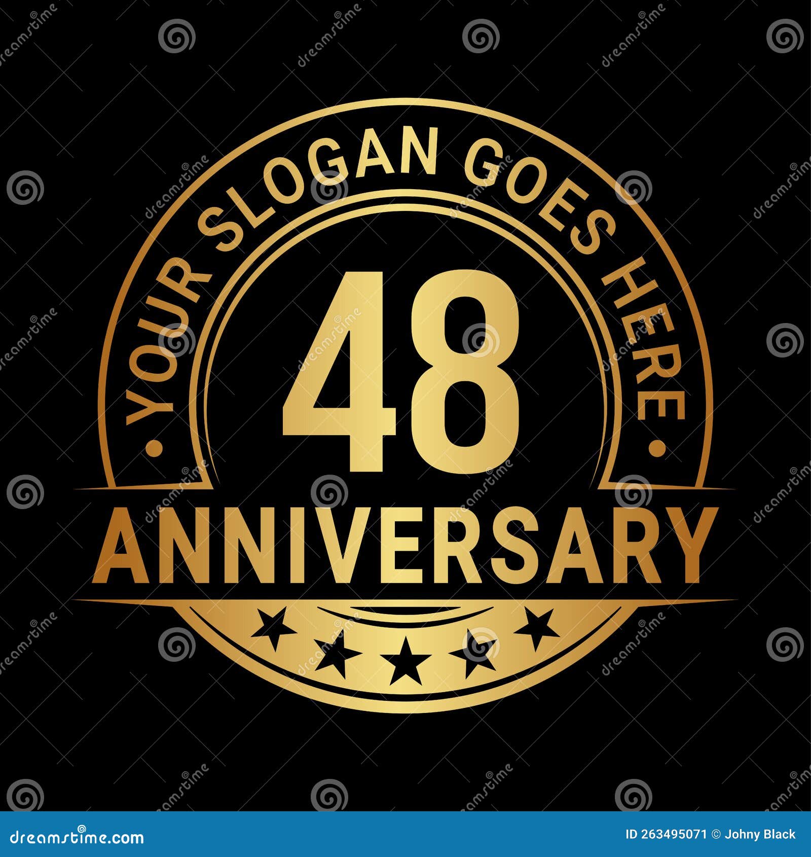 48 Years Anniversary. 48th Anniversary Logo Design Template. Vector and ...
