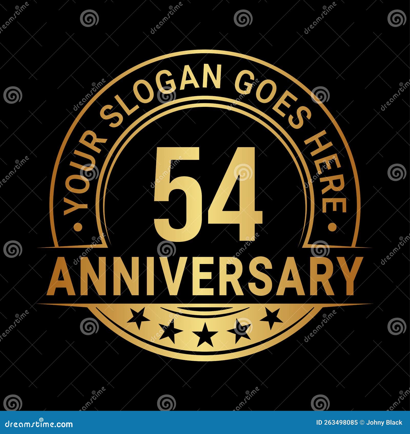 54 Years Anniversary. 54th Anniversary Logo Design Template. Vector and ...