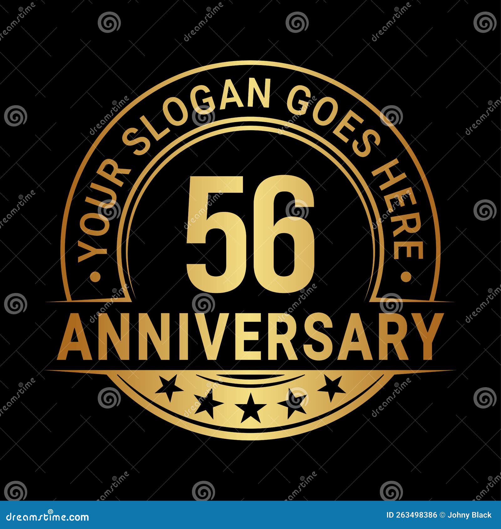 56 Years Anniversary. 56th Anniversary Logo Design Template. Vector and ...