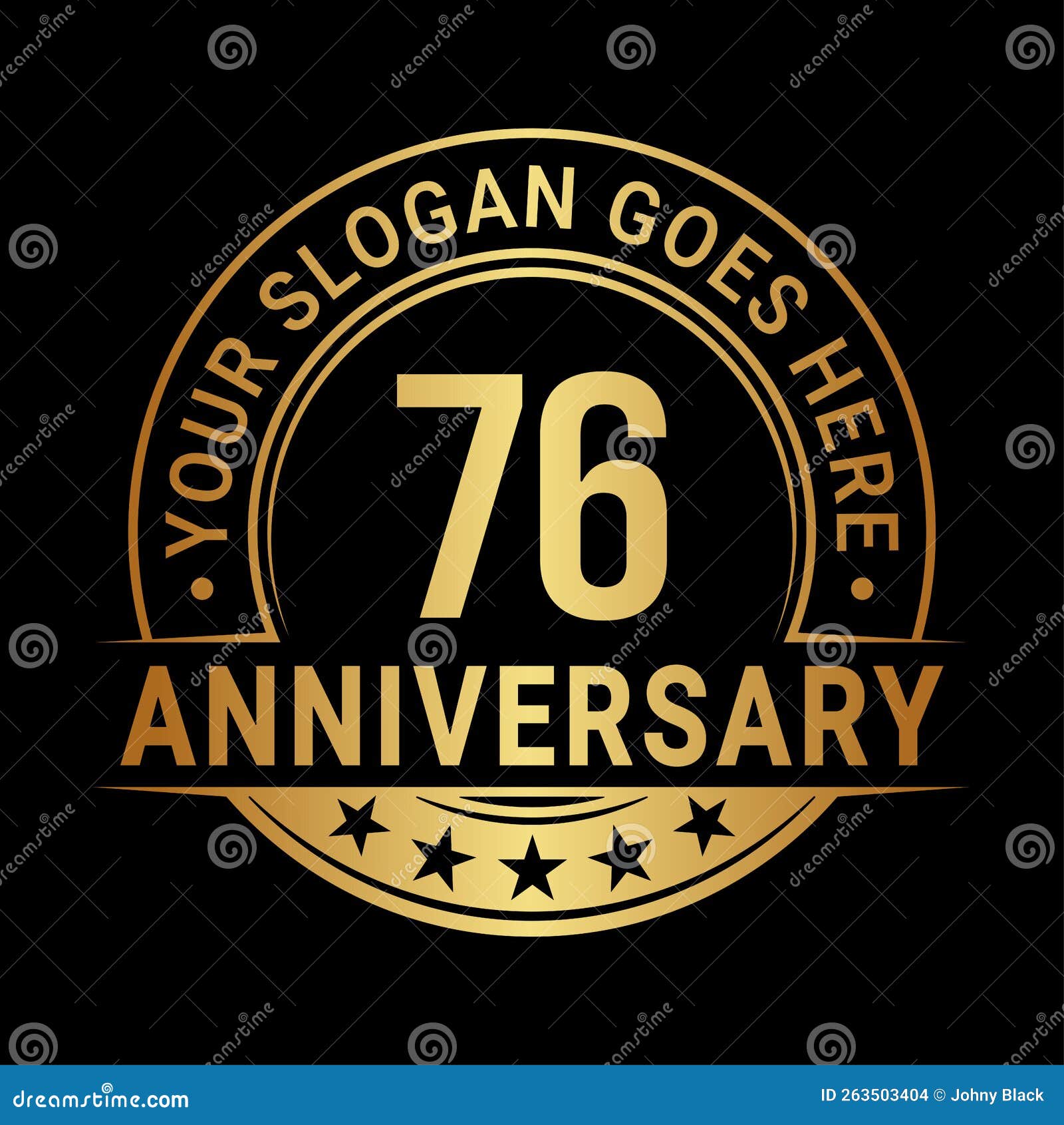 76 Years Anniversary. 76th Anniversary Logo Design Template. Vector and Illustration. Stock ...