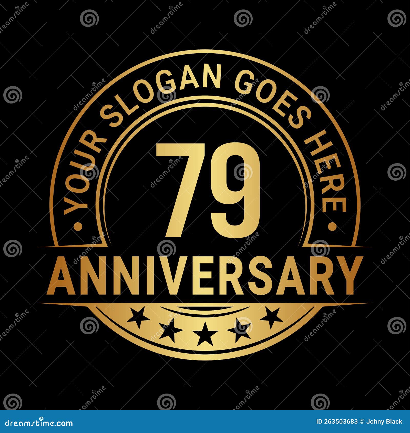 79 Years Anniversary. 79th Anniversary Logo Design Template. Vector and ...