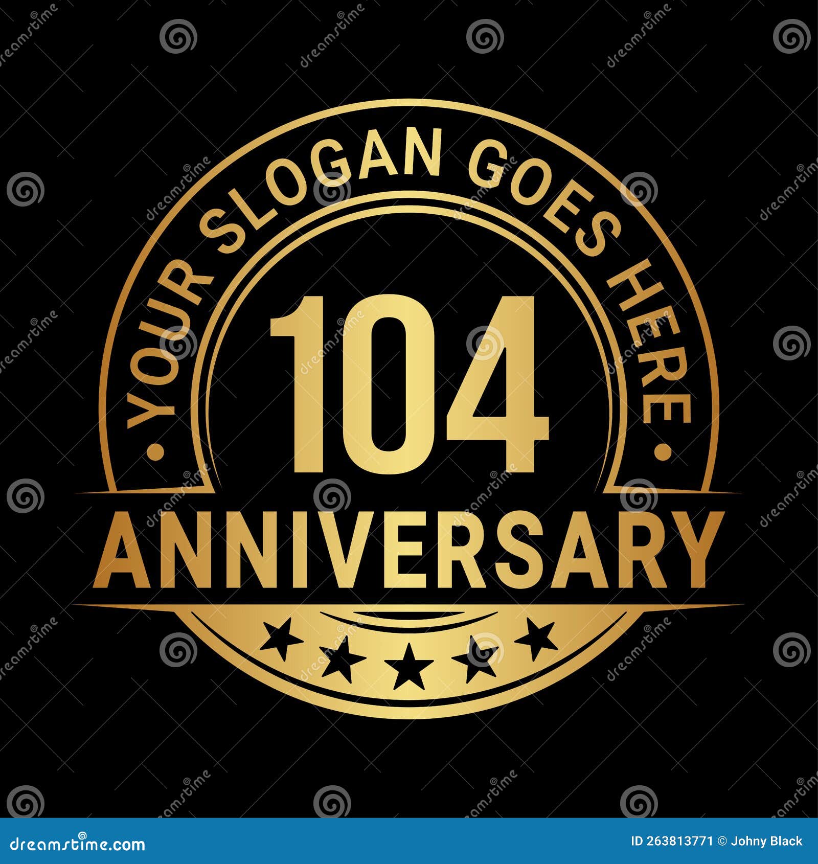 104 Years Anniversary. 104th Anniversary Logo Design Template. Vector ...