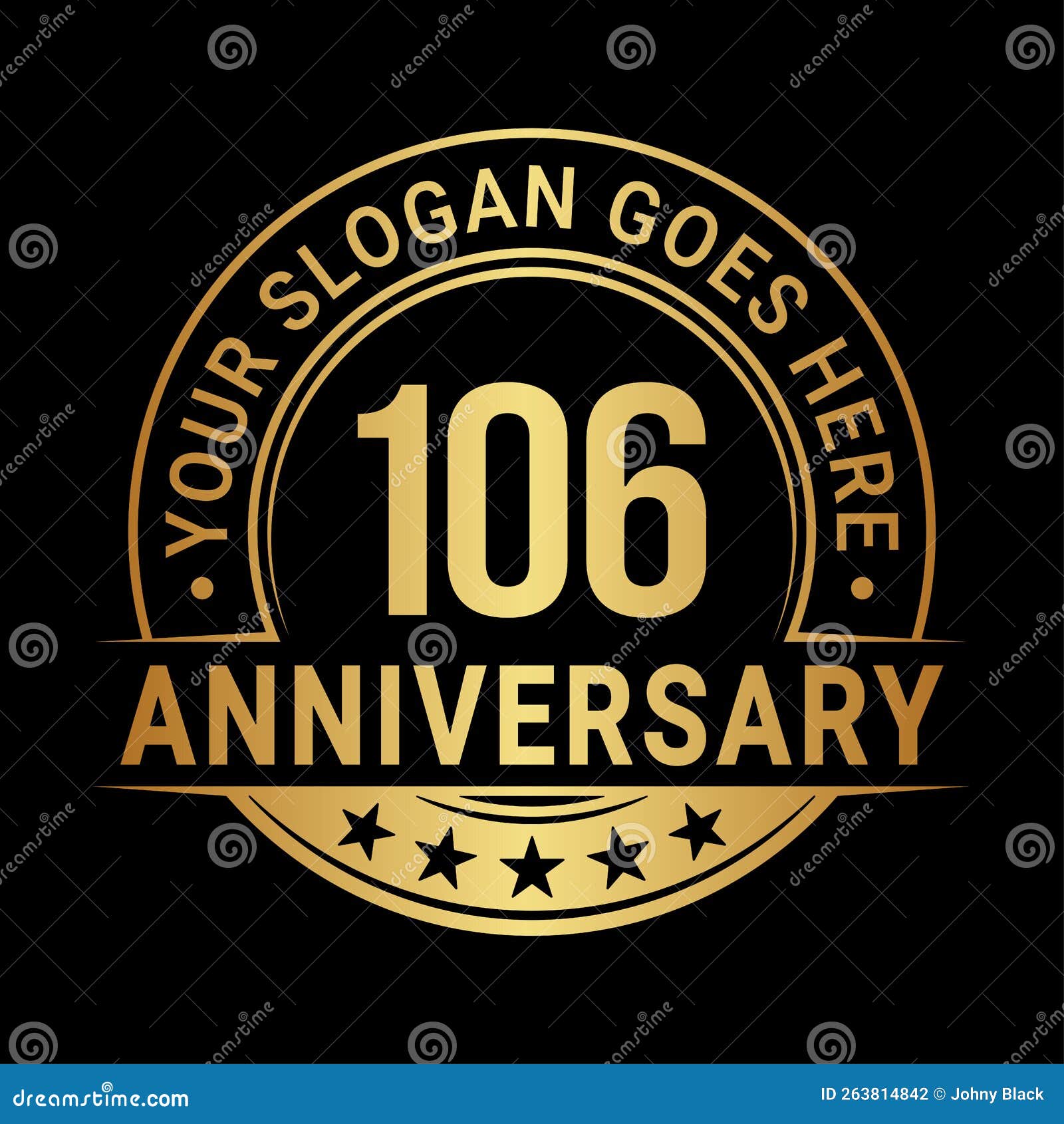 106 Years Anniversary. 106th Anniversary Logo Design Template. Vector ...