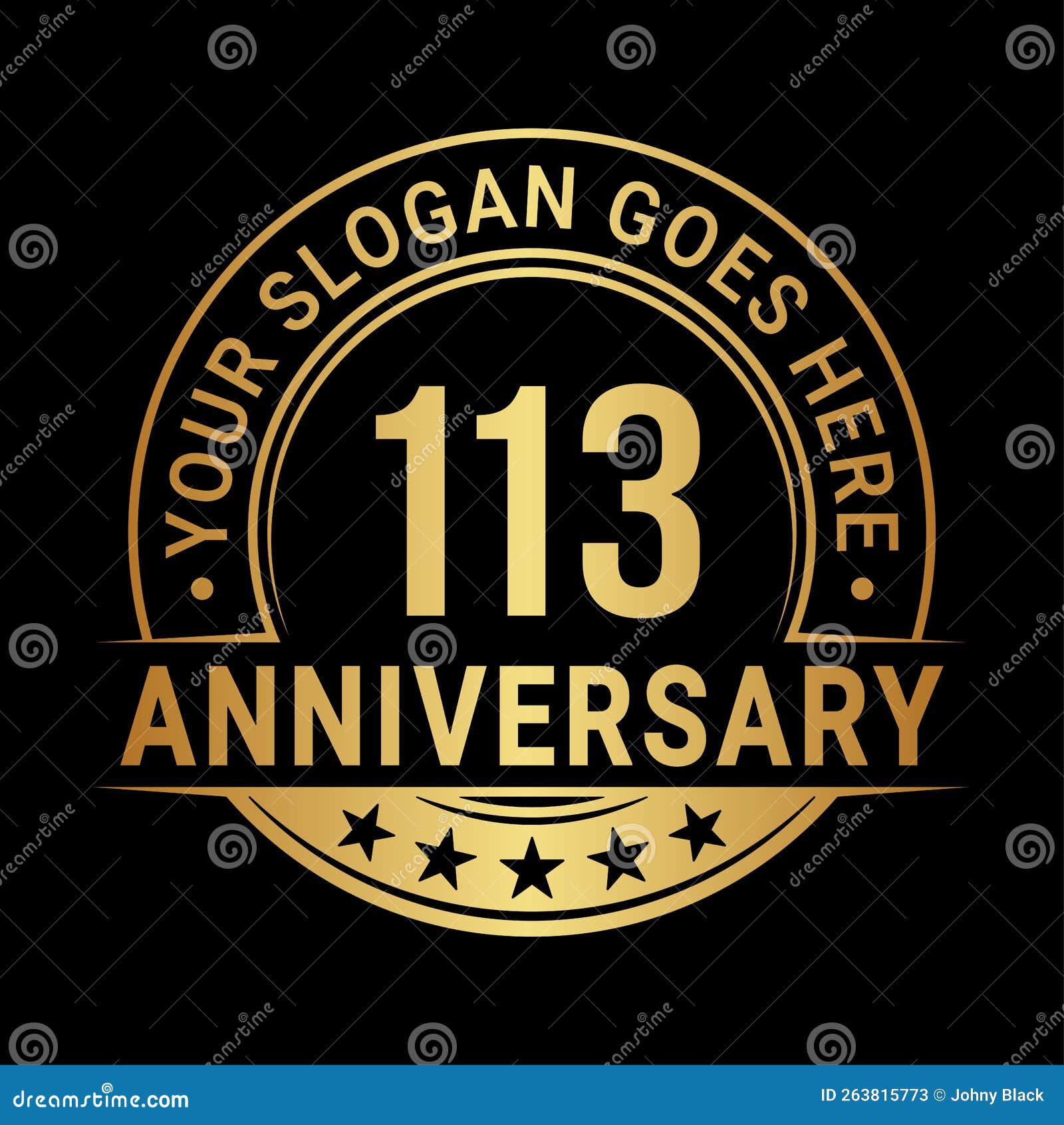113 Years Anniversary. 113th Anniversary Logo Design Template. Vector ...