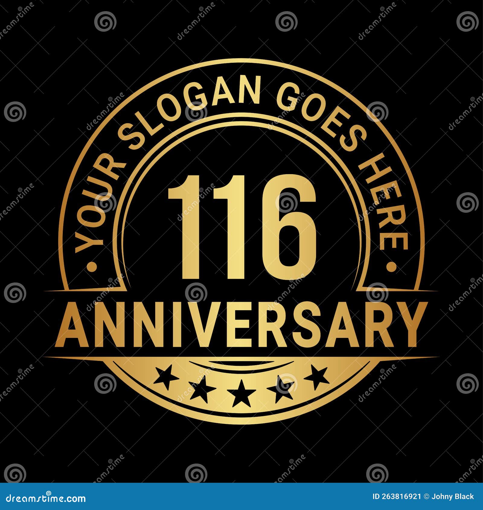 116 Years Anniversary. 116th Anniversary Logo Design Template. Vector ...