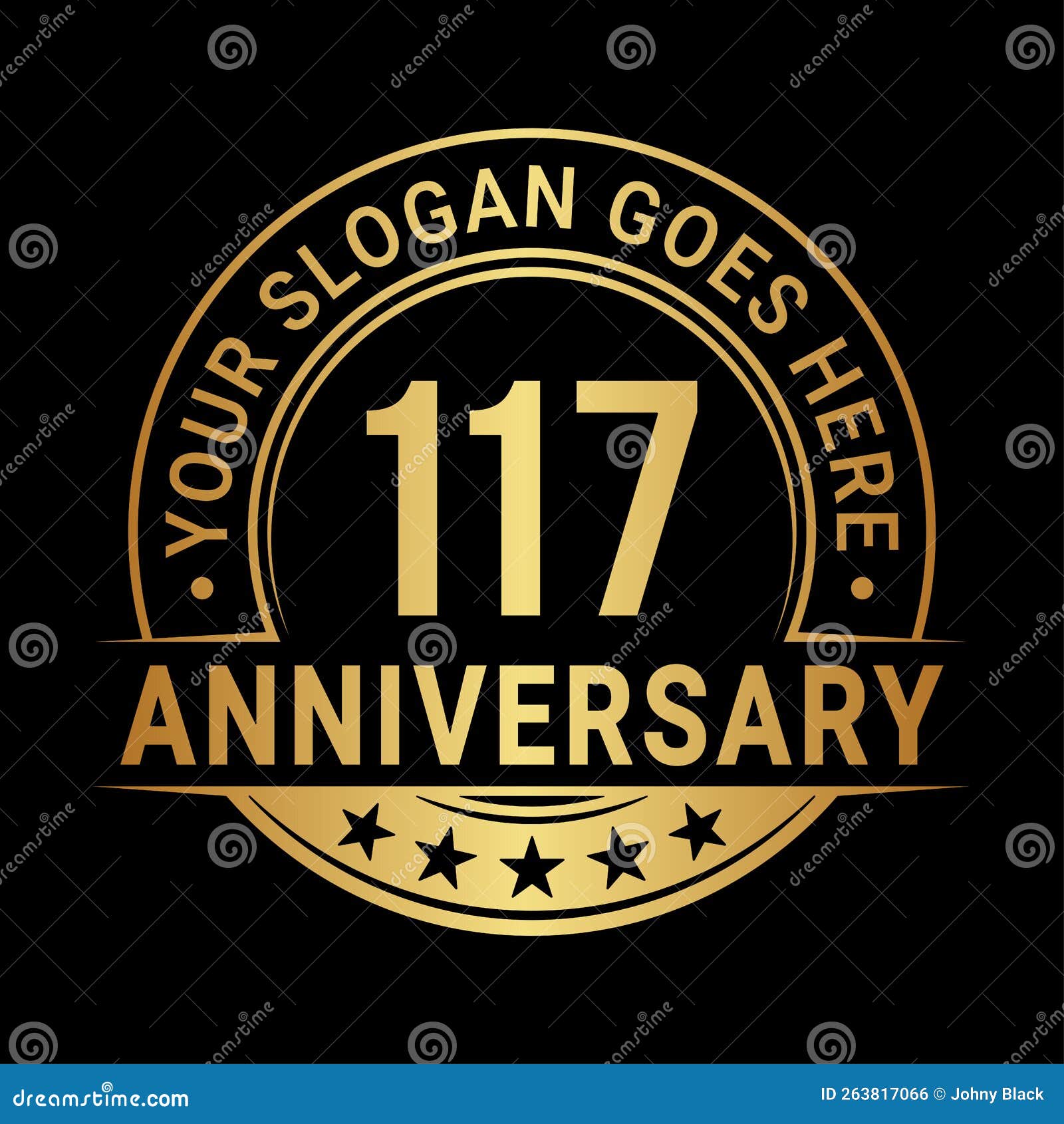 117 Years Anniversary. 117th Anniversary Logo Design Template. Vector ...
