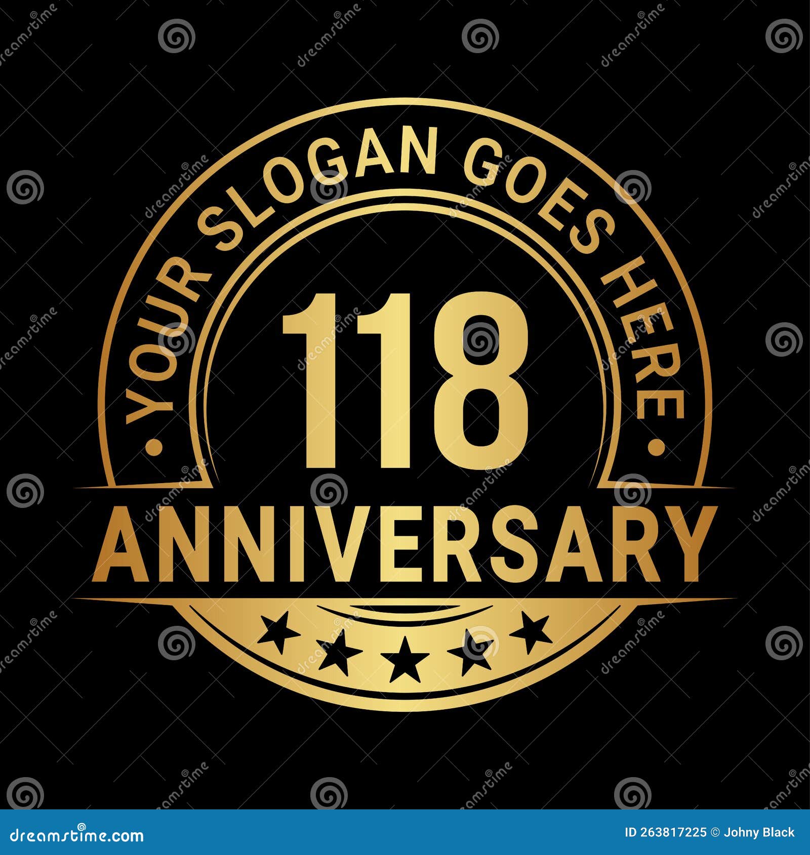 118 Years Anniversary. 118th Anniversary Logo Design Template. Vector ...