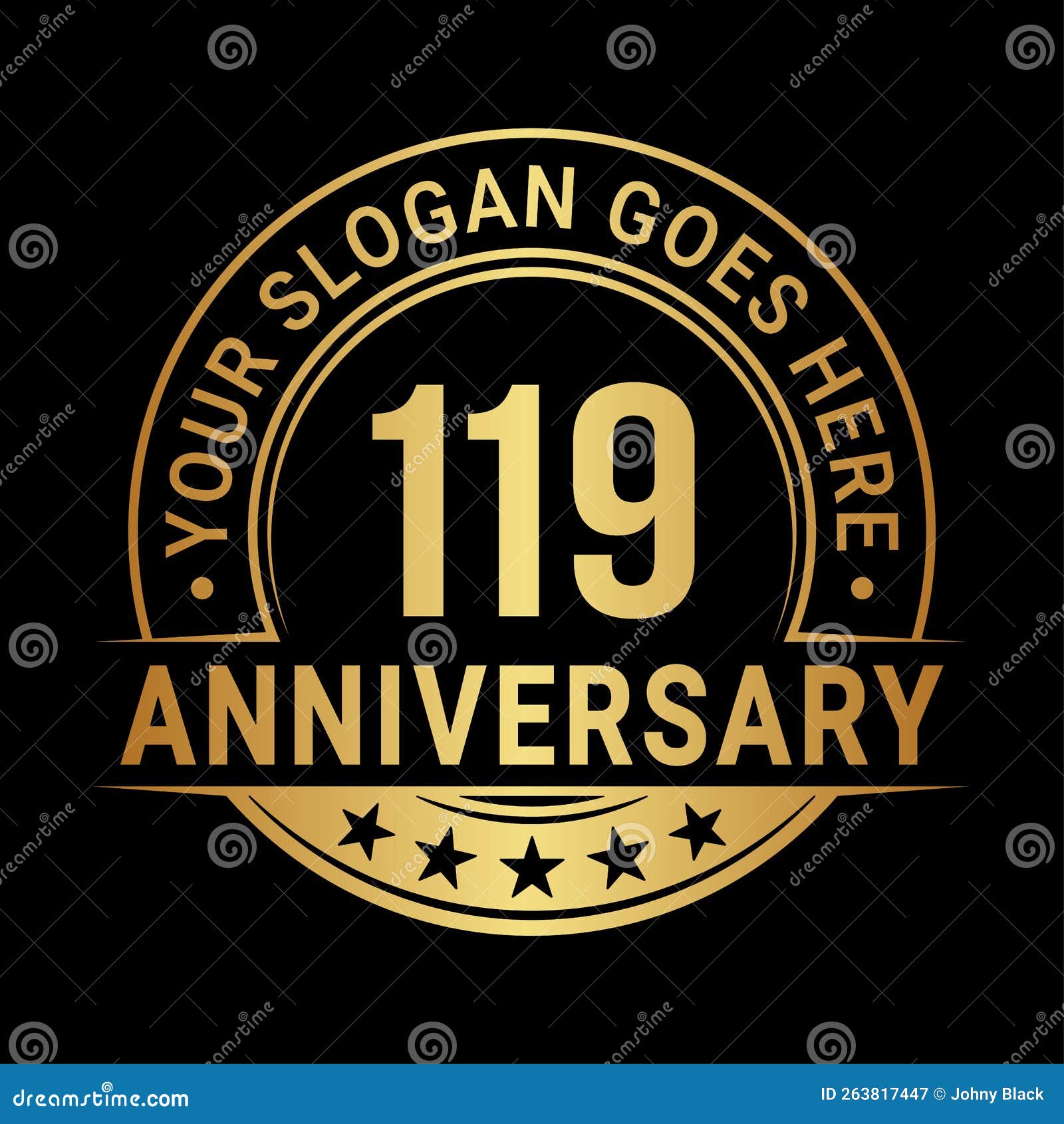 119 Years Anniversary. 119th Anniversary Logo Design Template. Vector ...