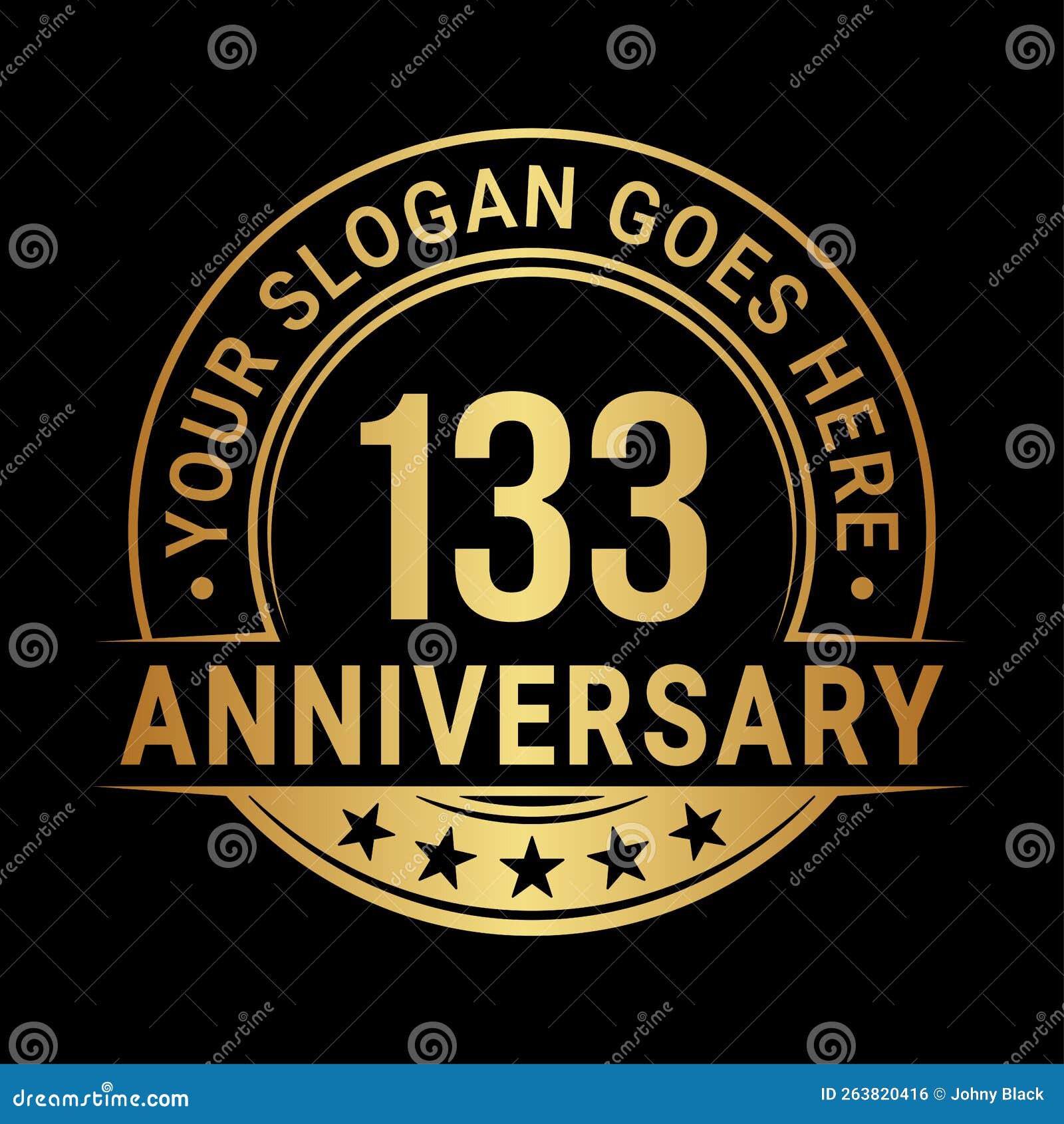 133 Years Anniversary. 133rd Anniversary Logo Design Template. Vector ...