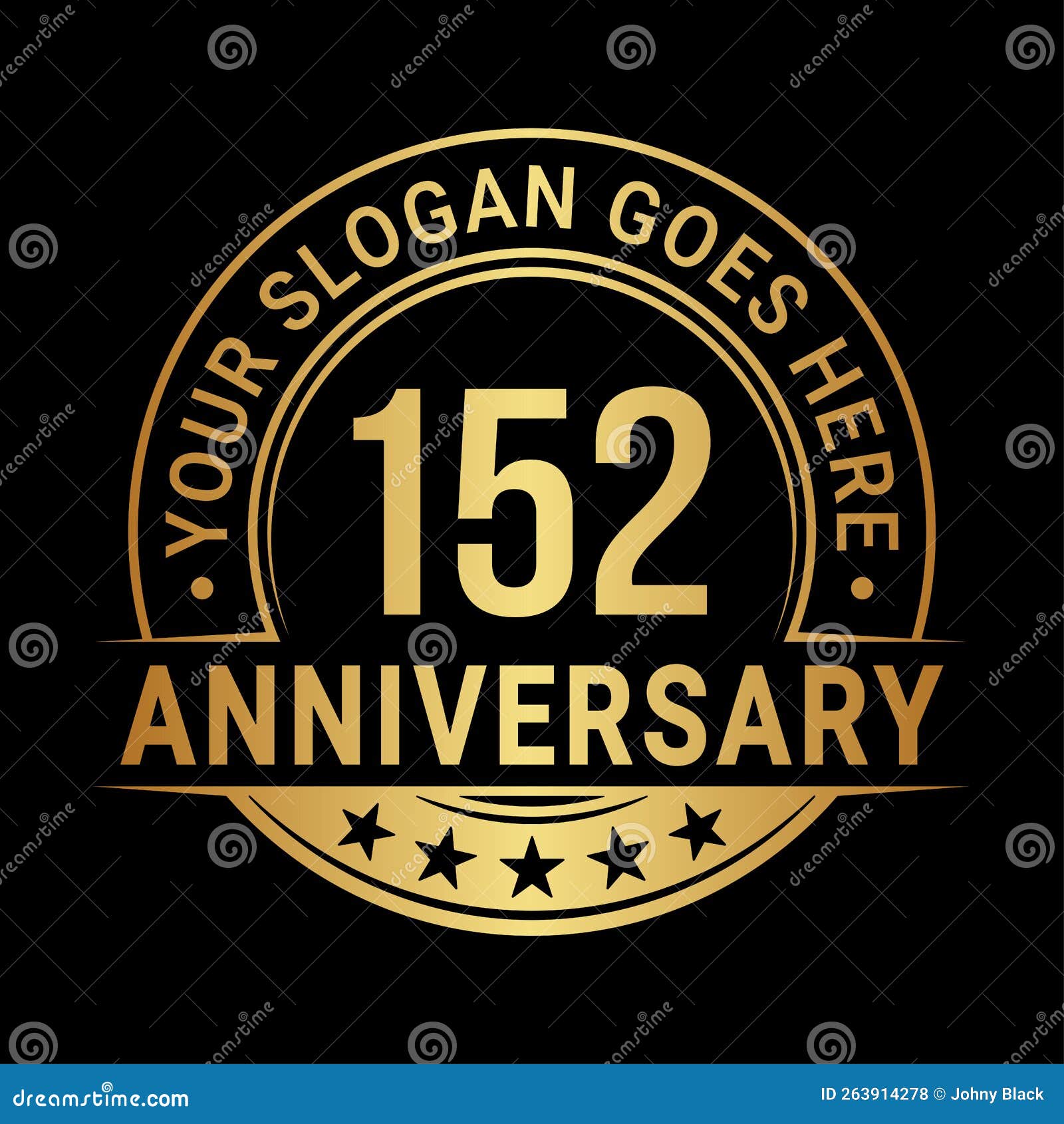152 Years Anniversary. 152nd Anniversary Logo Design Template. Vector ...