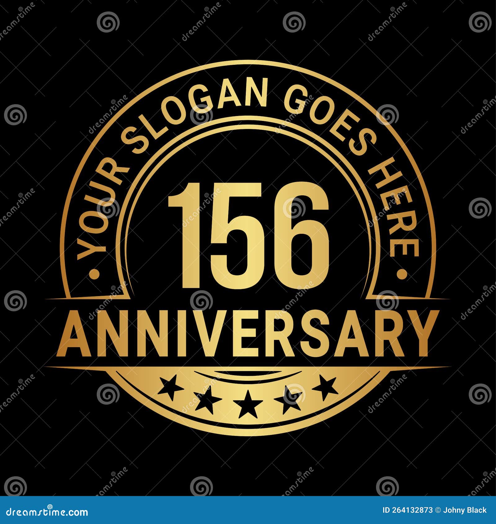 156 Years Anniversary. 156th Anniversary Logo Design Template. Vector ...