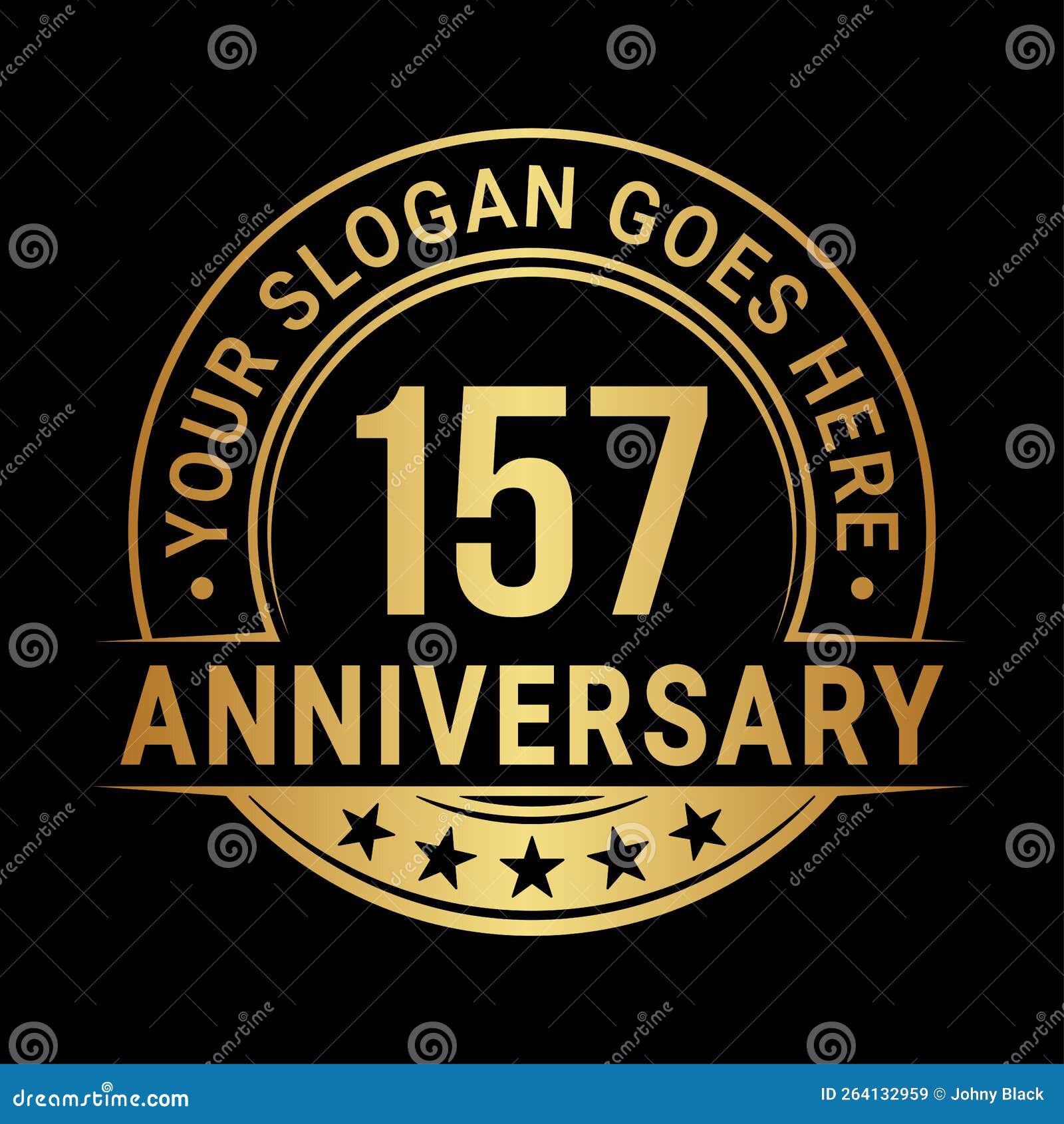 157 Years Anniversary. 157th Anniversary Logo Design Template. Vector ...