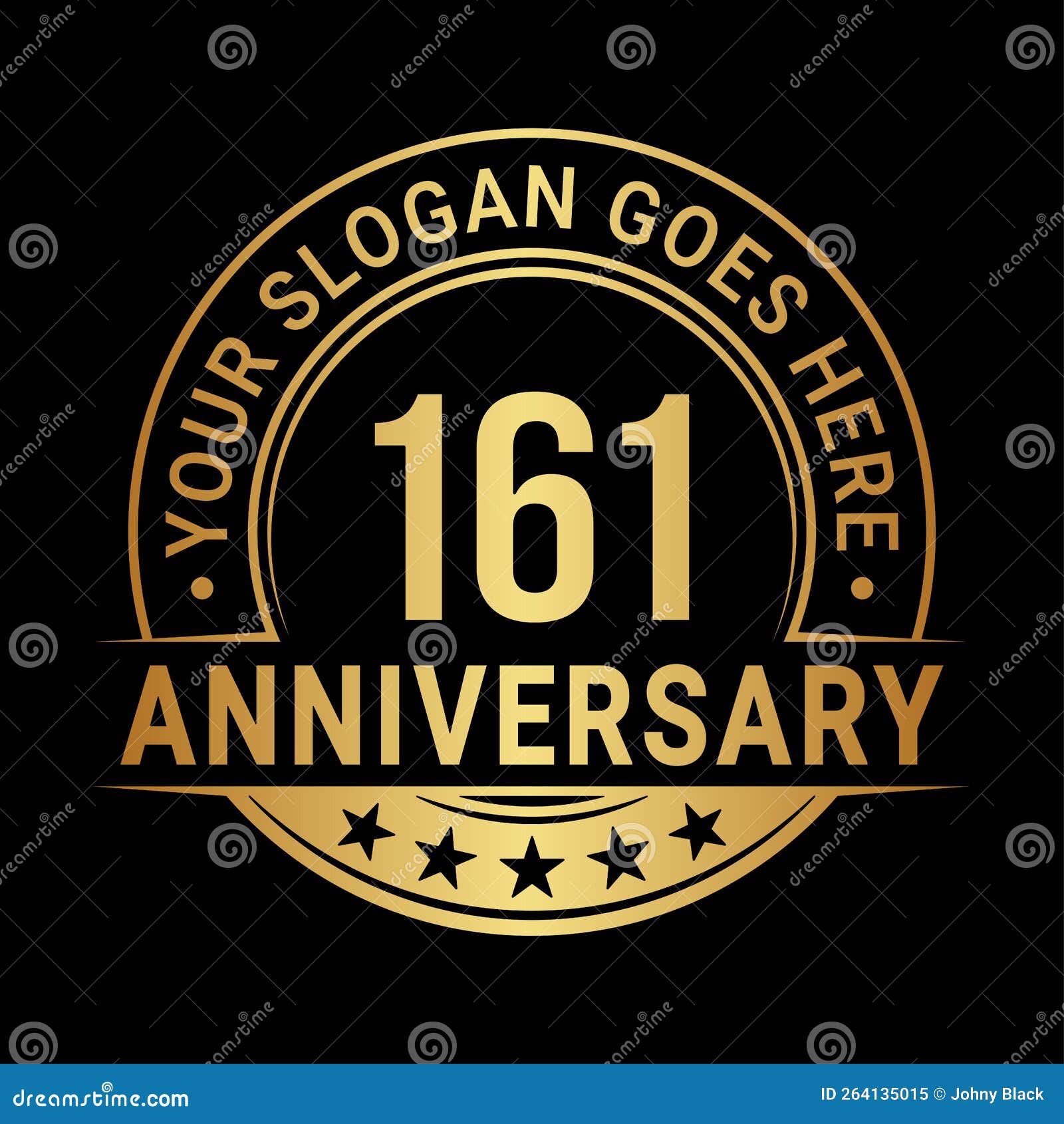 161 Years Anniversary. 161st Anniversary Logo Design Template. Vector ...