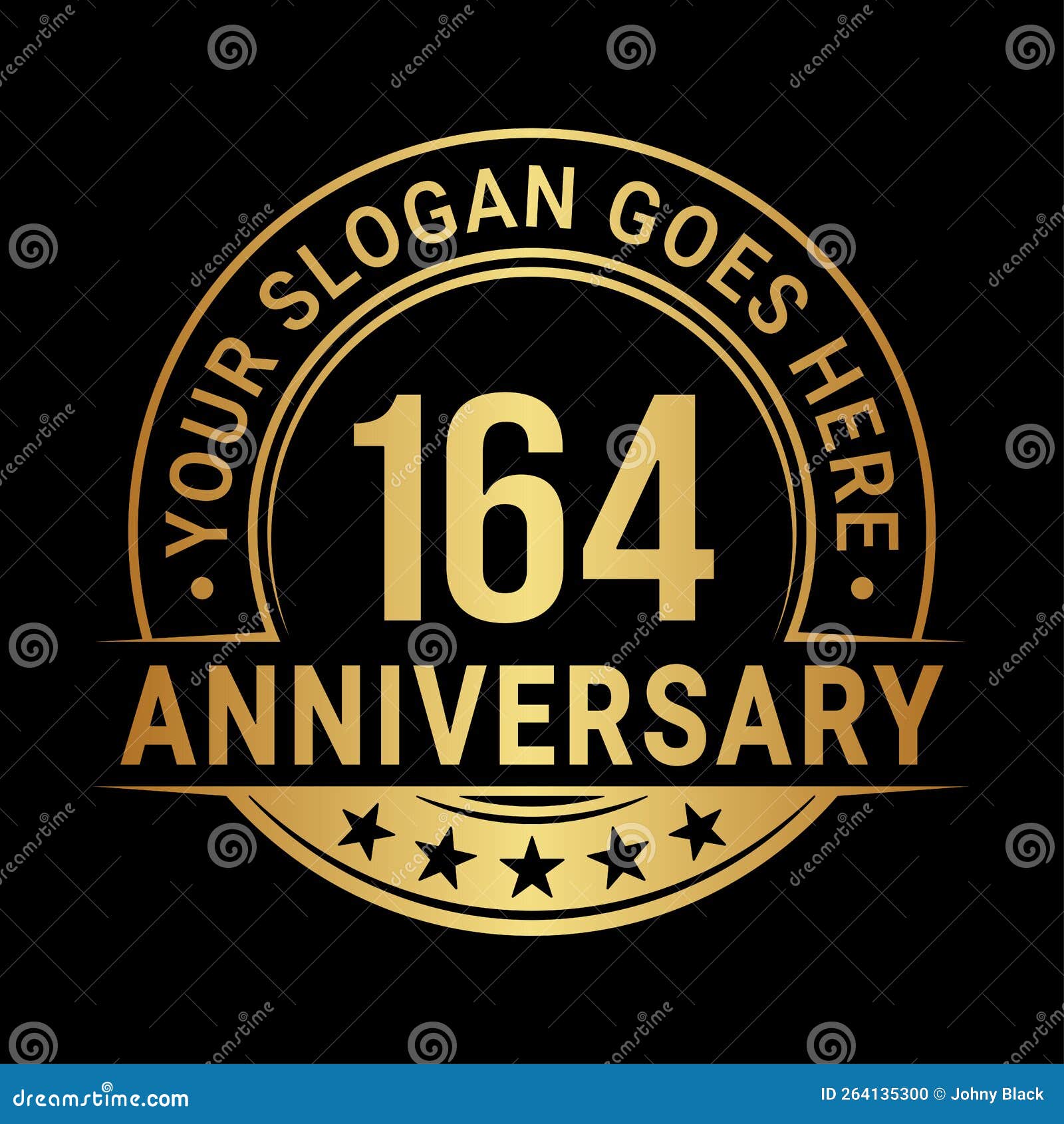 164 Years Anniversary. 164th Anniversary Logo Design Template. Vector ...