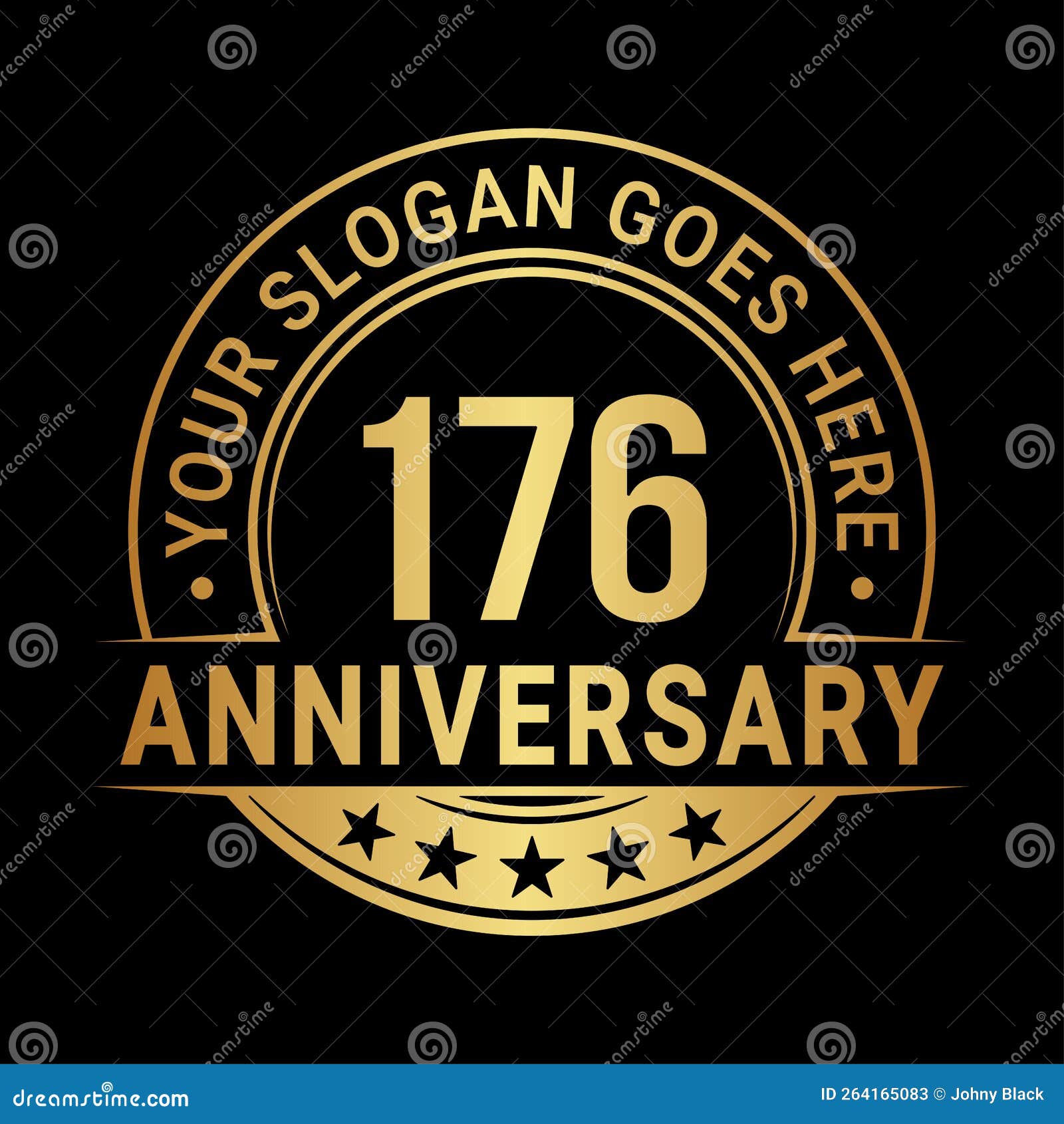 176 Years Anniversary. 176th Anniversary Logo Design Template. Vector ...