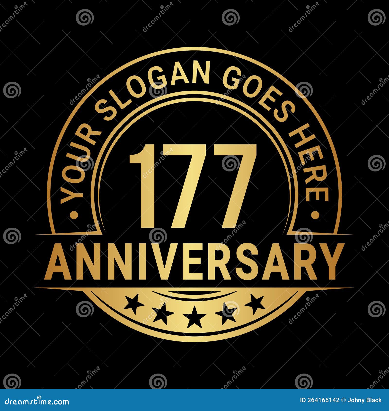 177 Years Anniversary. 177th Anniversary Logo Design Template. Vector ...