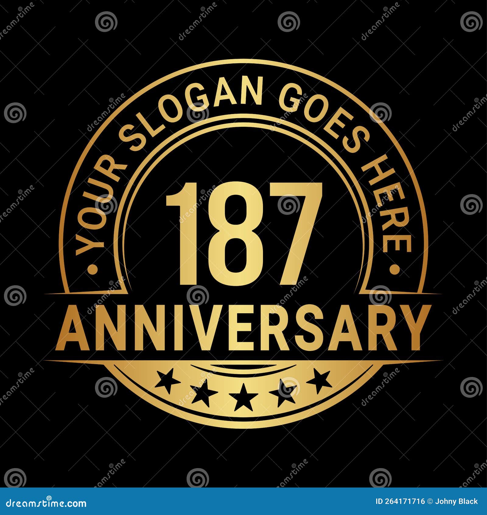 187 Years Anniversary. 187th Anniversary Logo Design Template. Vector ...