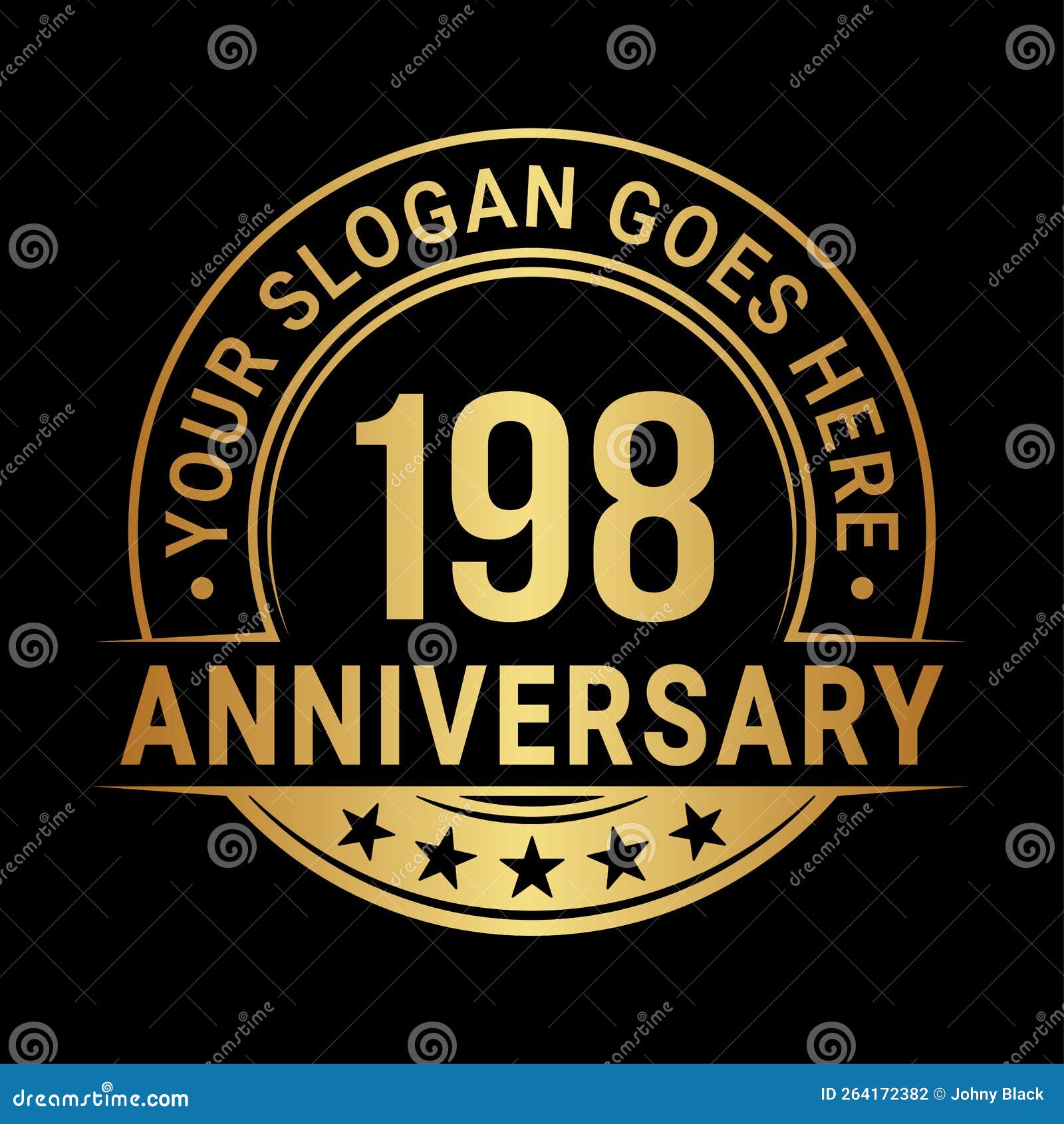 198 Years Anniversary. 198th Anniversary Logo Design Template. Vector ...