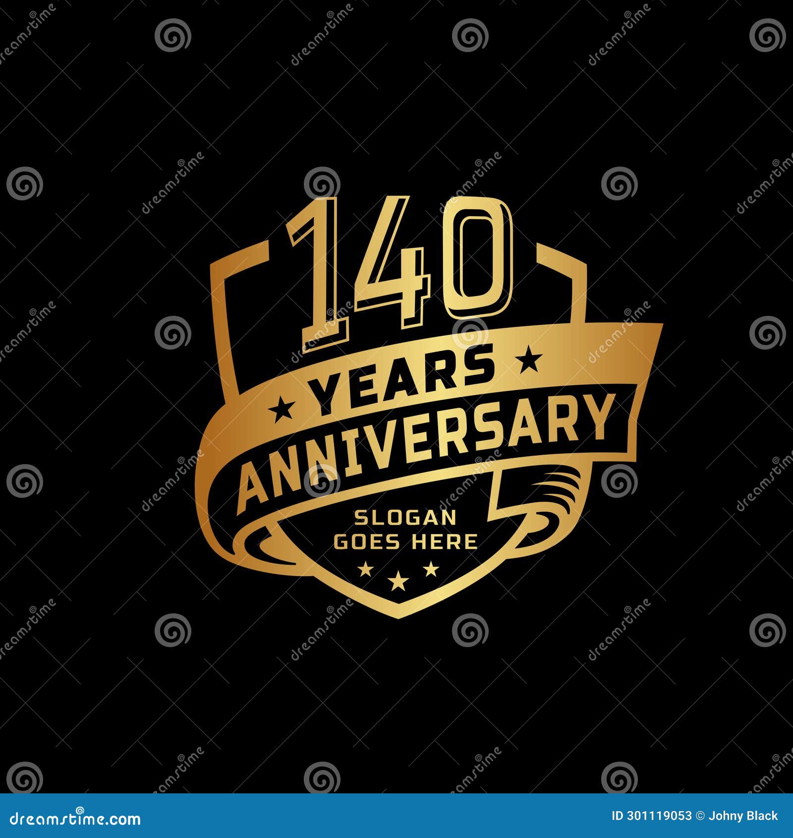 140 Years Anniversary Celebration Design Template. 140th Anniversary ...