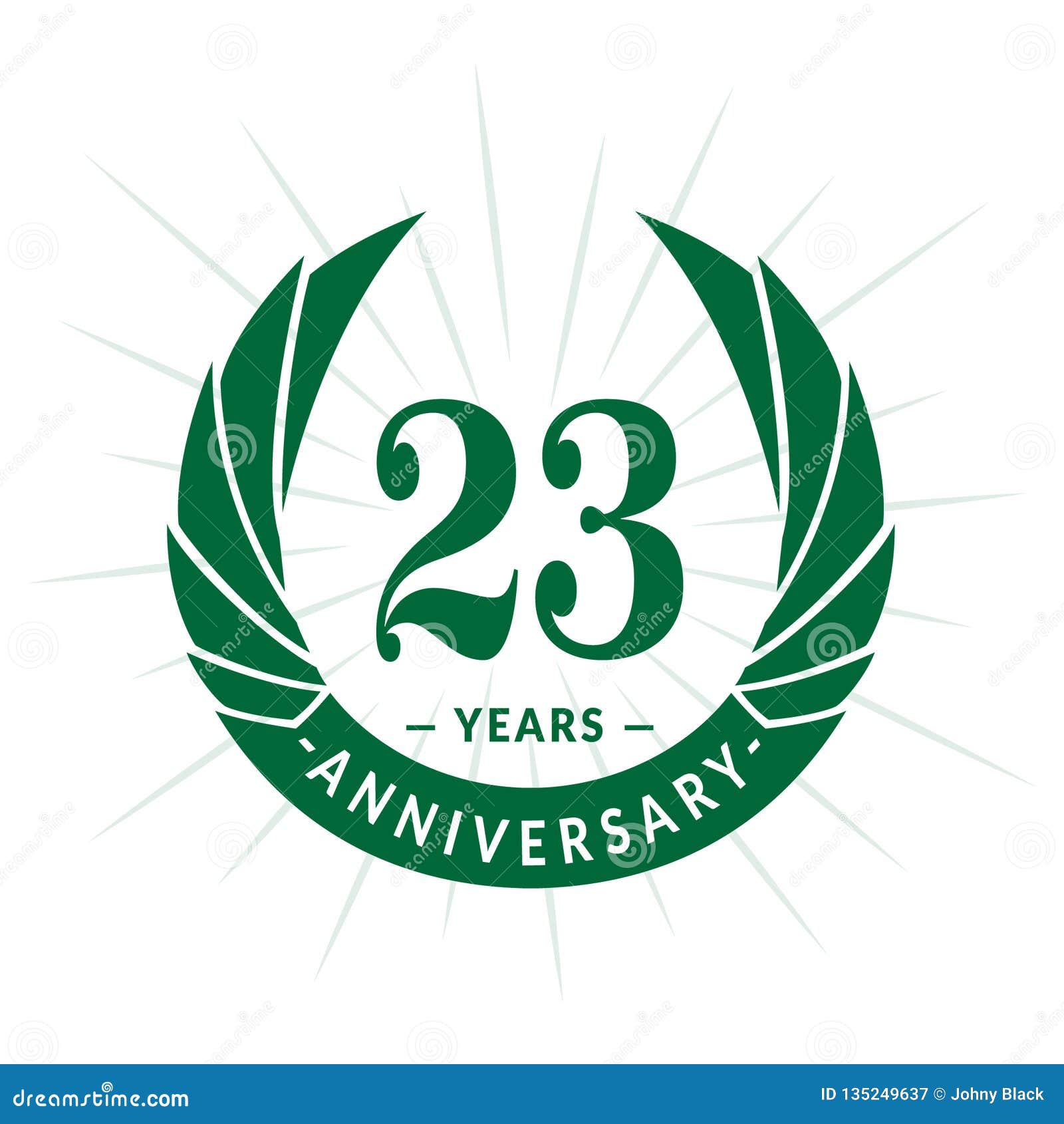23 Years Anniversary Design Template. Elegant Anniversary Logo Design ...