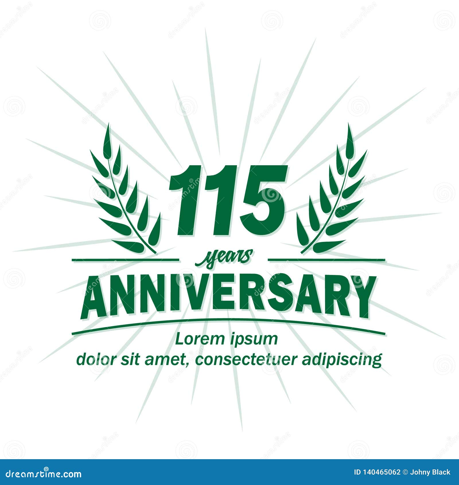 115 Th Anniversary Design Template. 115th Years Vector and Illustration ...