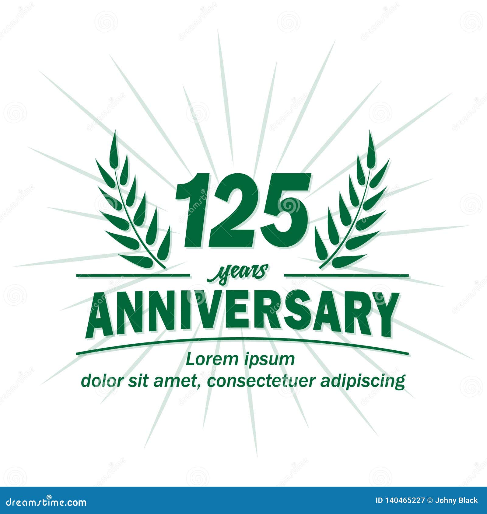 125 Th Anniversary Design Template. 125th Years Vector and Illustration ...