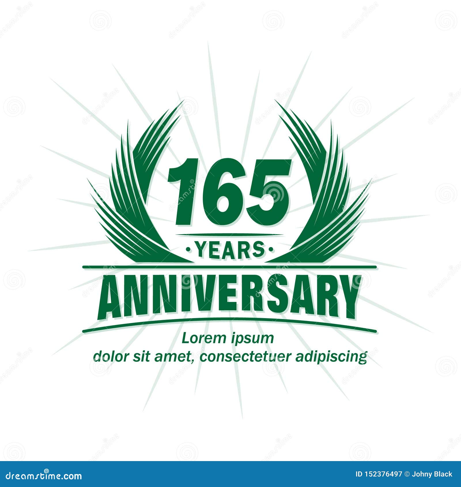 165 Years Anniversary. Elegant Anniversary Design. 165th Years Logo ...